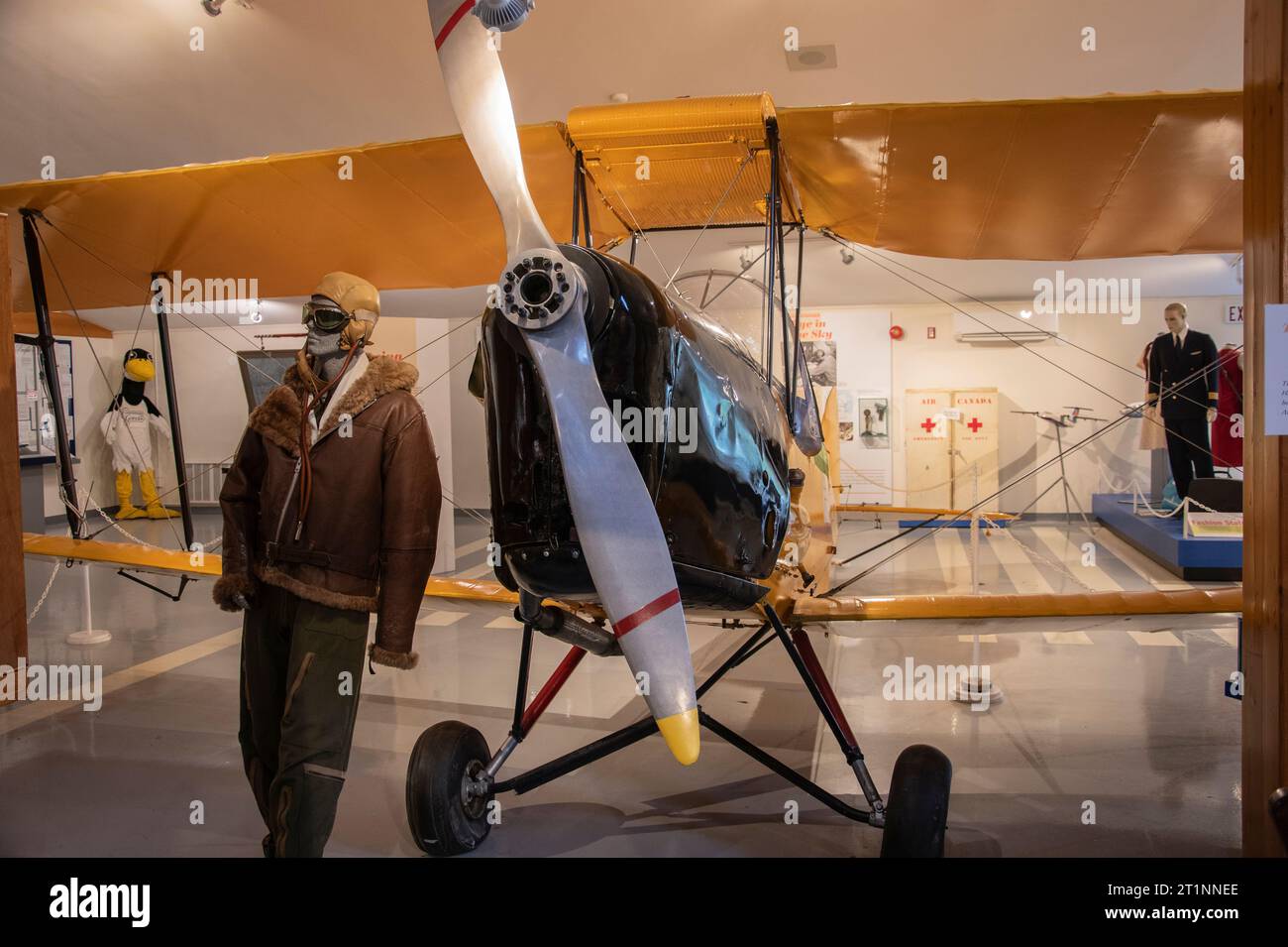 1942 deHavilland Tiger Moth training aircraft inside the North Atlantic ...