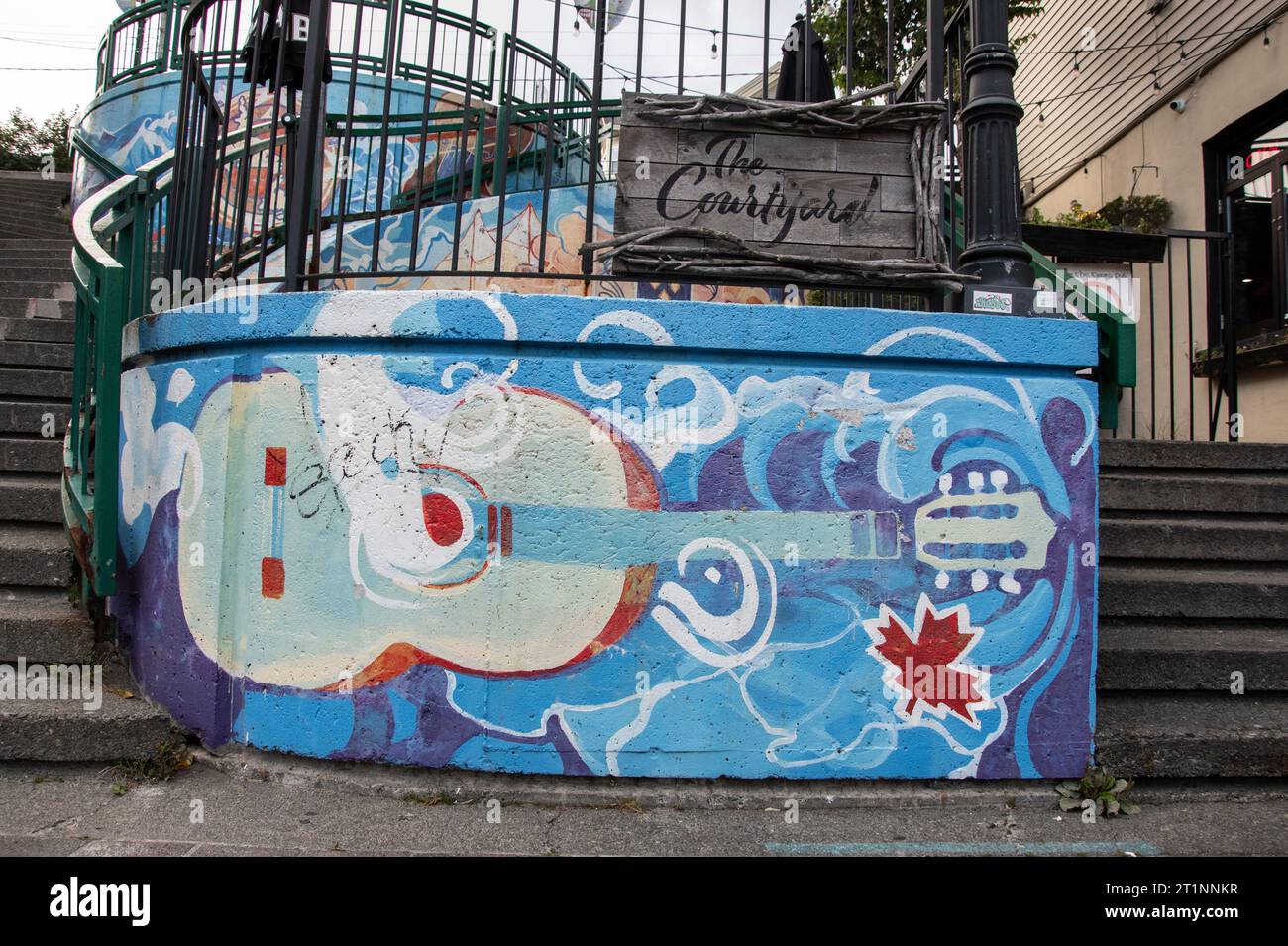 Mural on stairs to George Street in St. John's, Newfoundland & Labrador ...