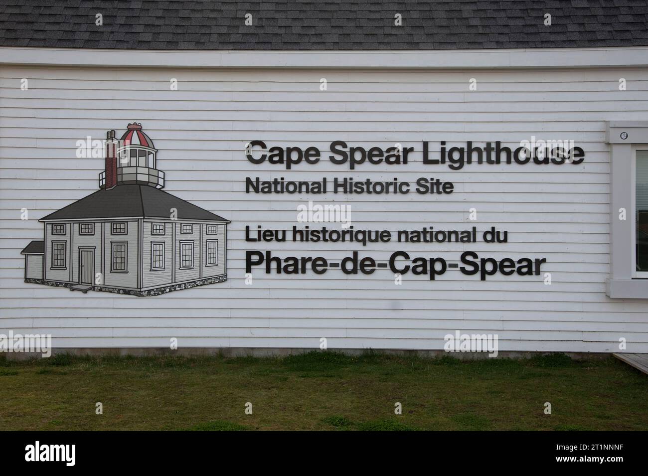 Cape Spear Lighthouse National Historic Site welcome sign in St. John's ...