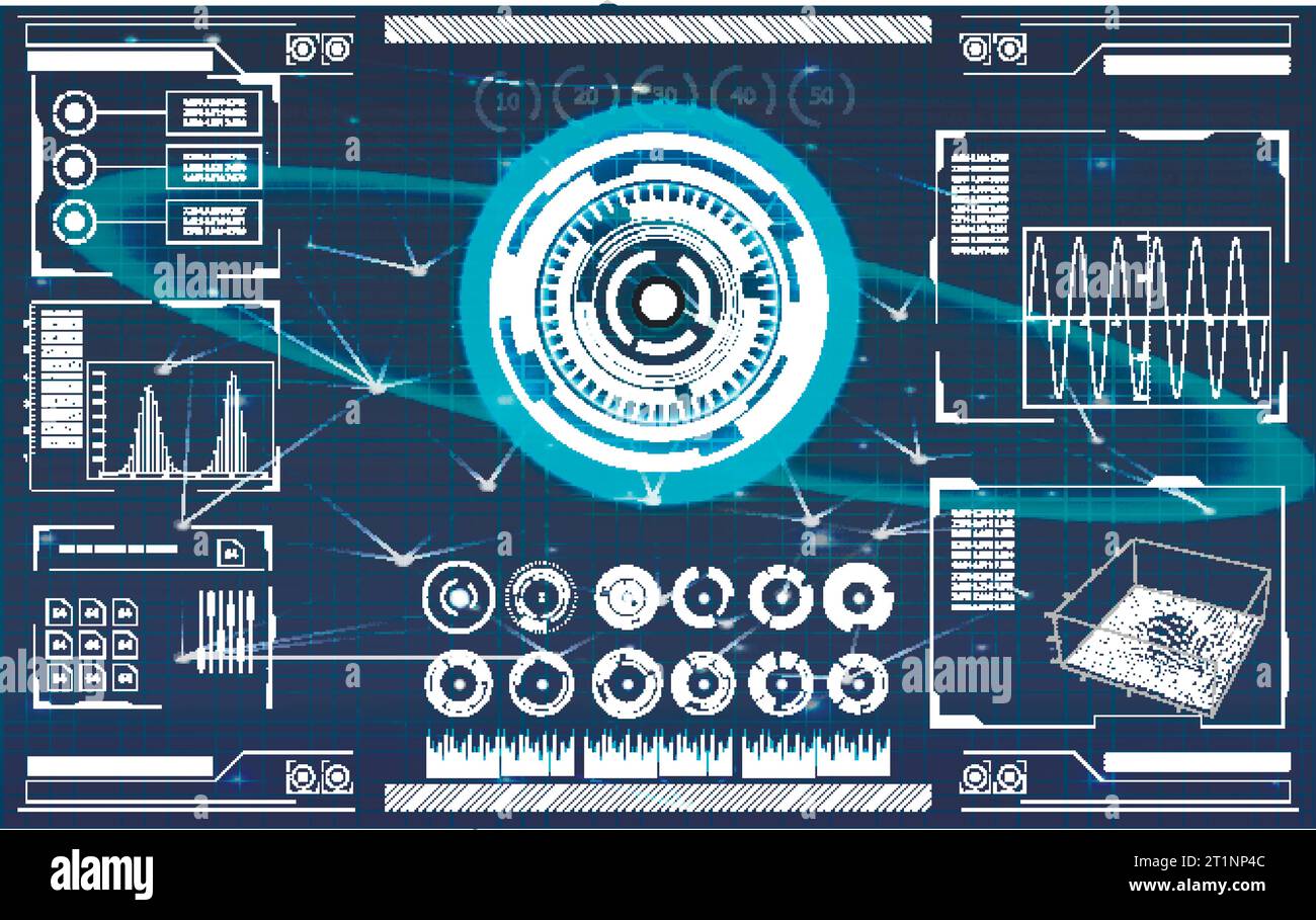 Advanced HUD Interface - Vector Graphics for Monitoring Stock Vector Image & Art - Alamy