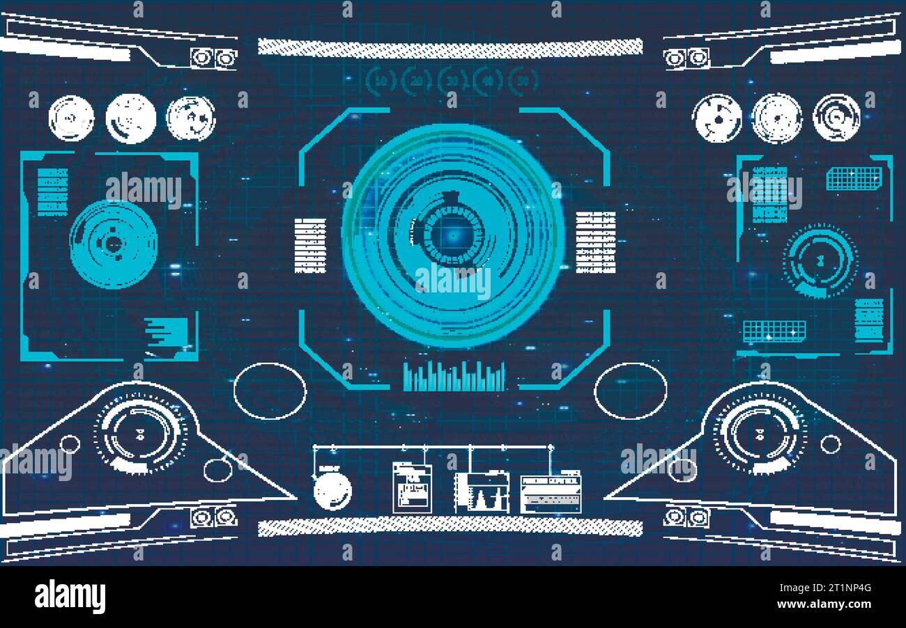 Tactical Tracking System: Modern radar with vector visualization Stock ...