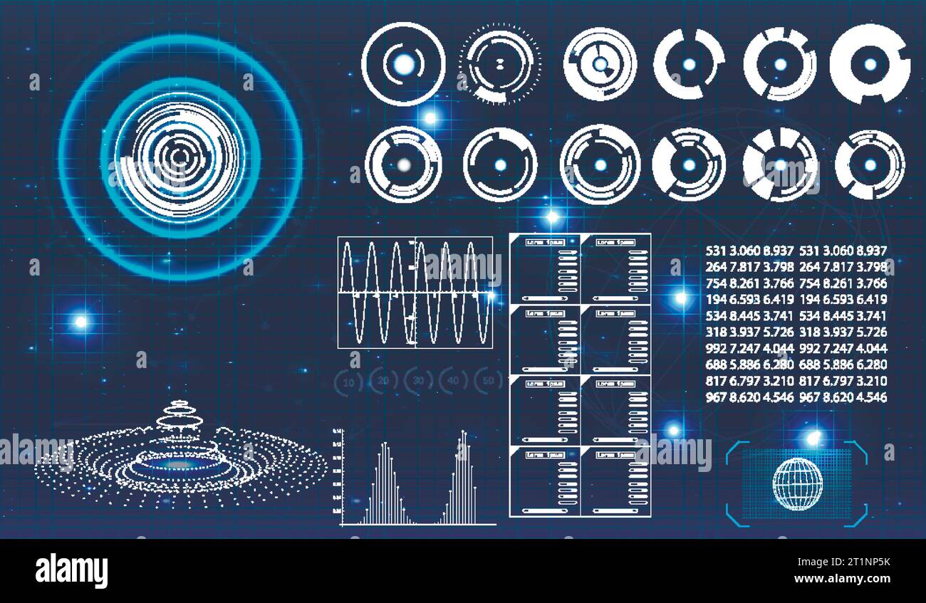 Radar Grid Visualization Stock Vector Image & Art - Alamy