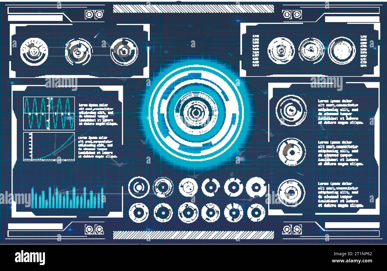 Sci-Fi Radar Screen - Futuristic Tactical Control Stock Vector Image ...