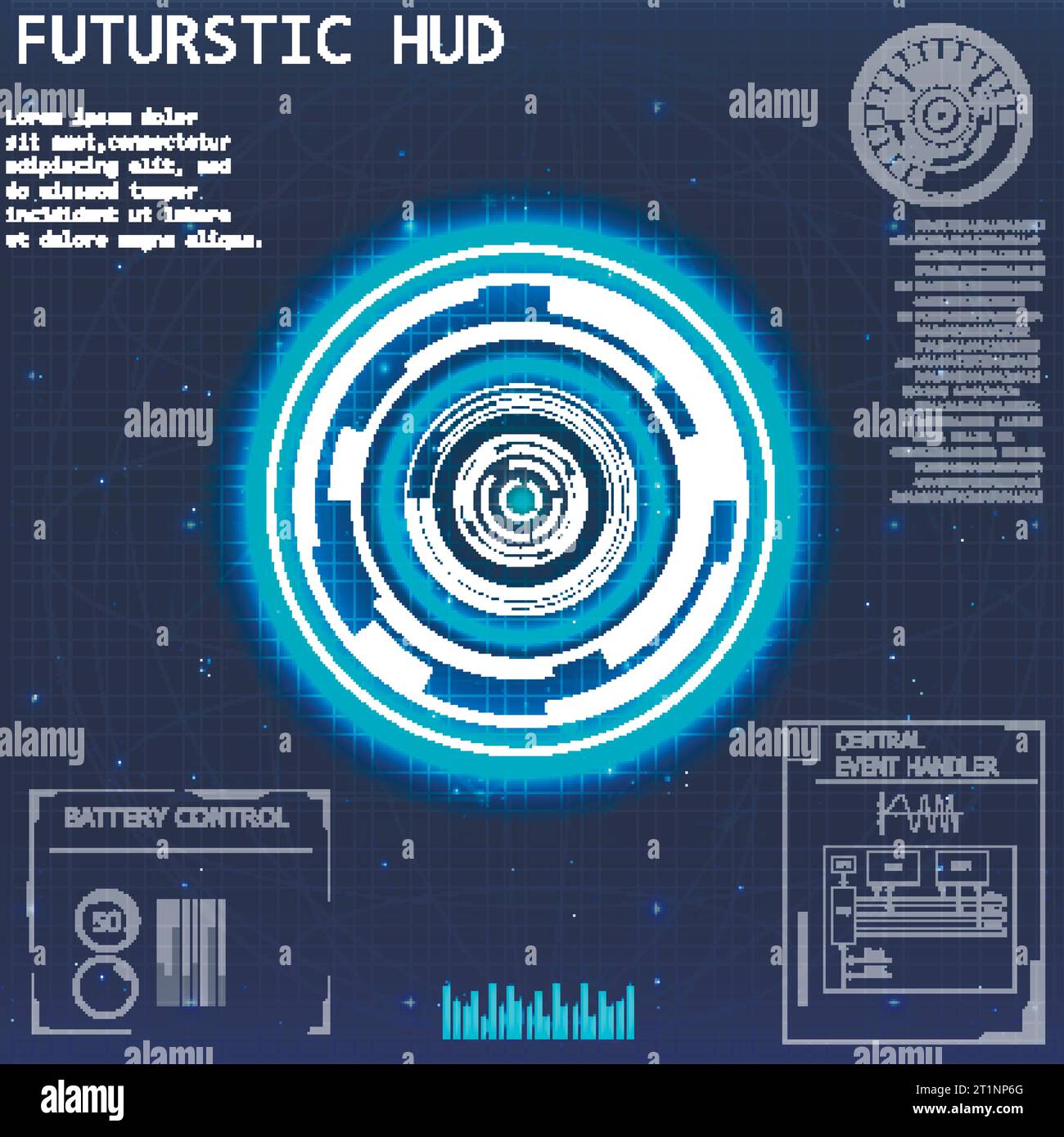 Digital Surveillance Grid - Sci-Fi Radar Display Stock Vector Image ...