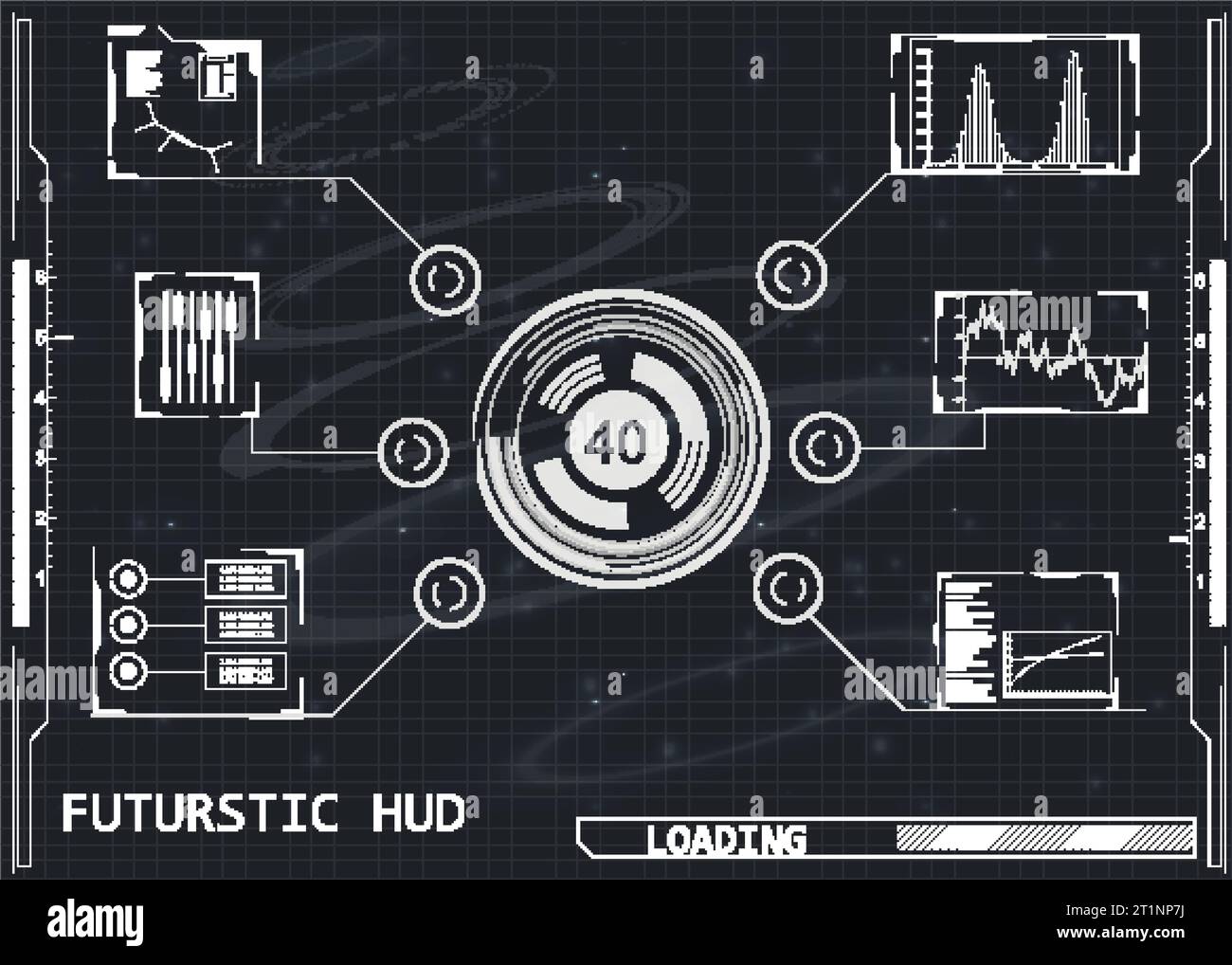 HUD Radar Control Stock Vector Image & Art - Alamy