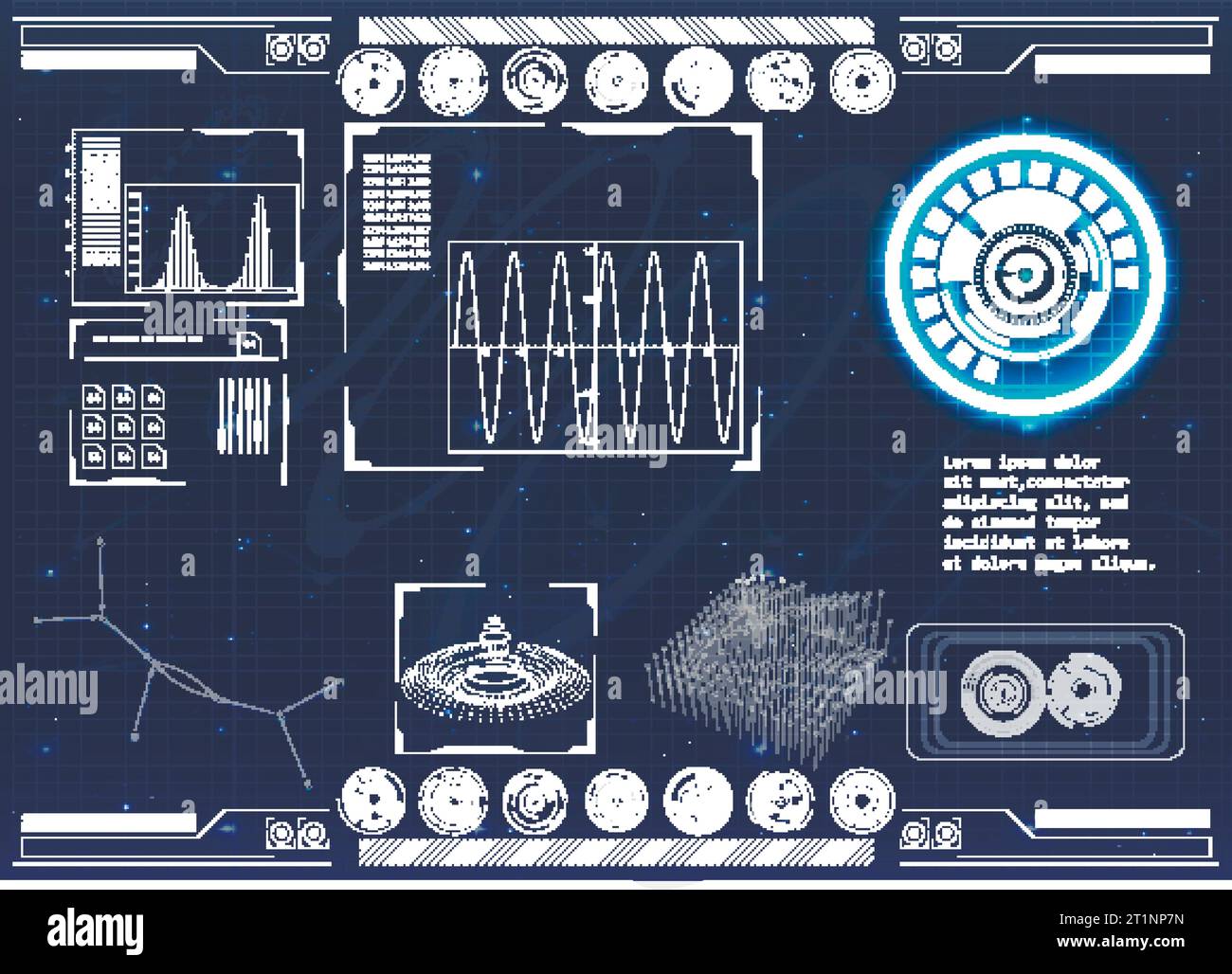 Radar Visualization - Futuristic Surveillance Screen Stock Vector Image ...