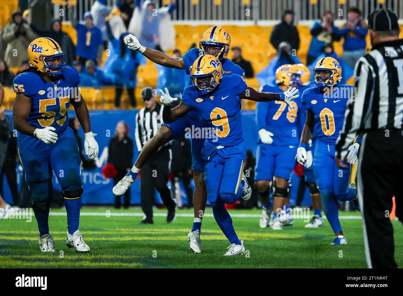 Pittsburgh, Pennsylvania, USA. 14th Oct, 2023. Pitt Panthers wide ...