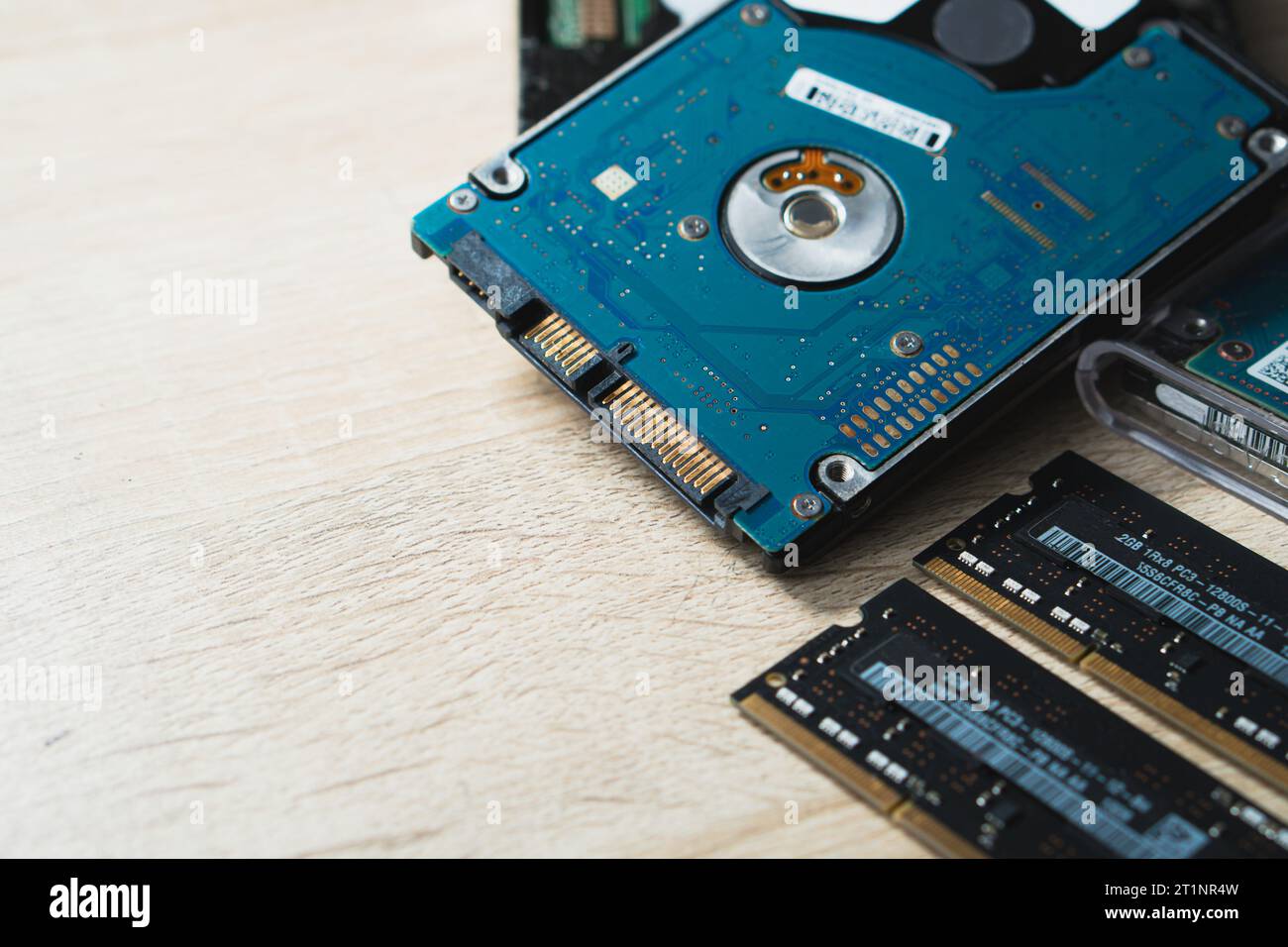 cyber data attack concept : broken laptop ,crash motherboard ,memory ...