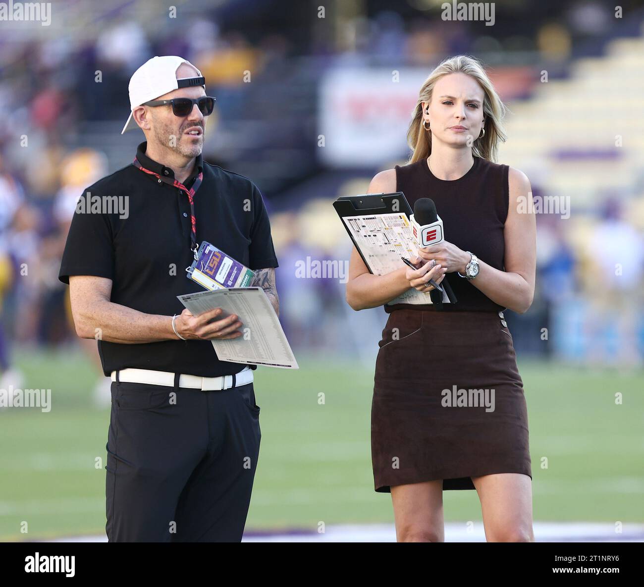 Baton Rouge, USA. 14th Oct, 2023. ESPN sideline reporter Katie George ...