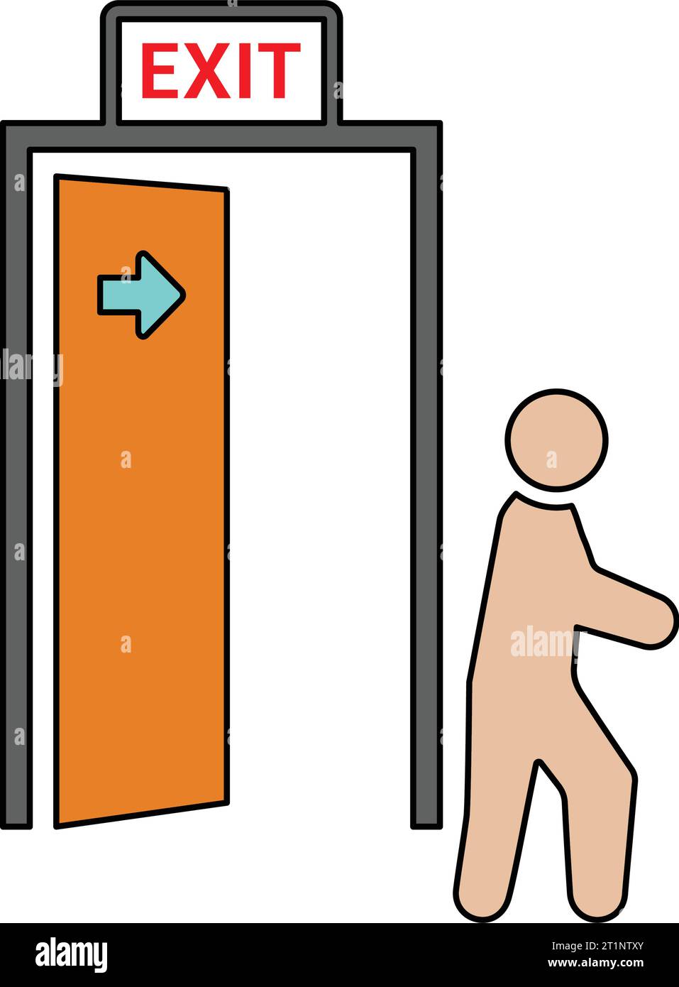 Egress, evacuation, exit icon - Perfect use for designing and ...