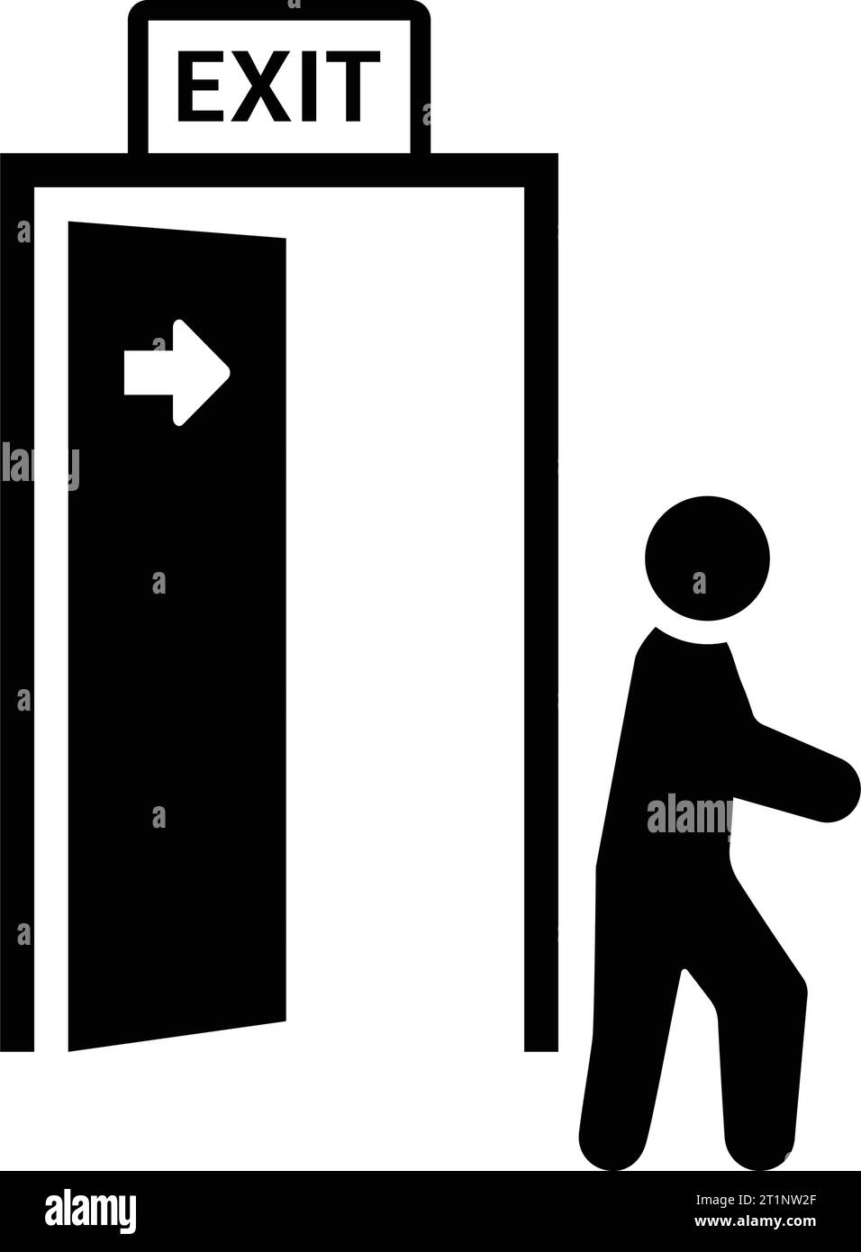 Egress, evacuation, exit icon - Perfect use for designing and ...