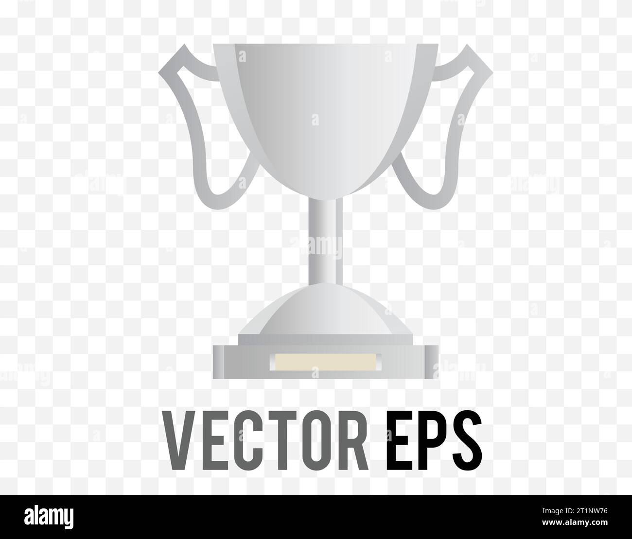 Silver gradient award trophy prize cup icon in vector format Stock ...