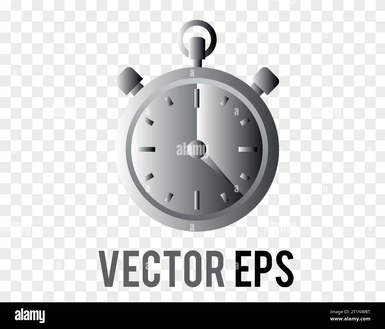 Vector Gradient Gray Stopwatch Timer Icon Stock Vector Image And Art Alamy