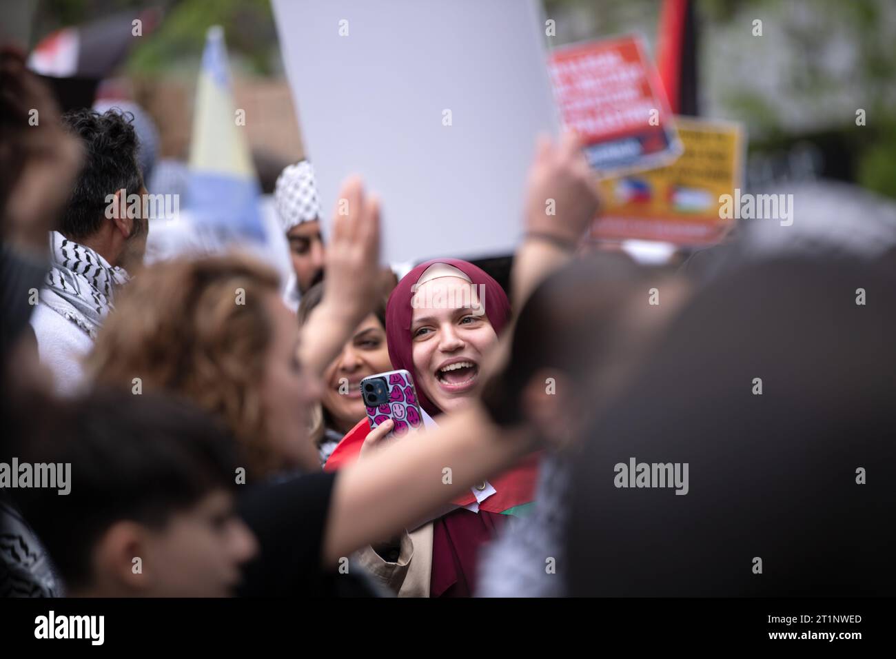 Melbourne, Australia, 15 October, 2023. A woman is seen laughing during ...