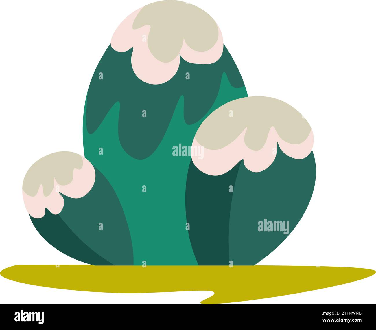 Frost covered fir trees Stock Vector Images - Alamy