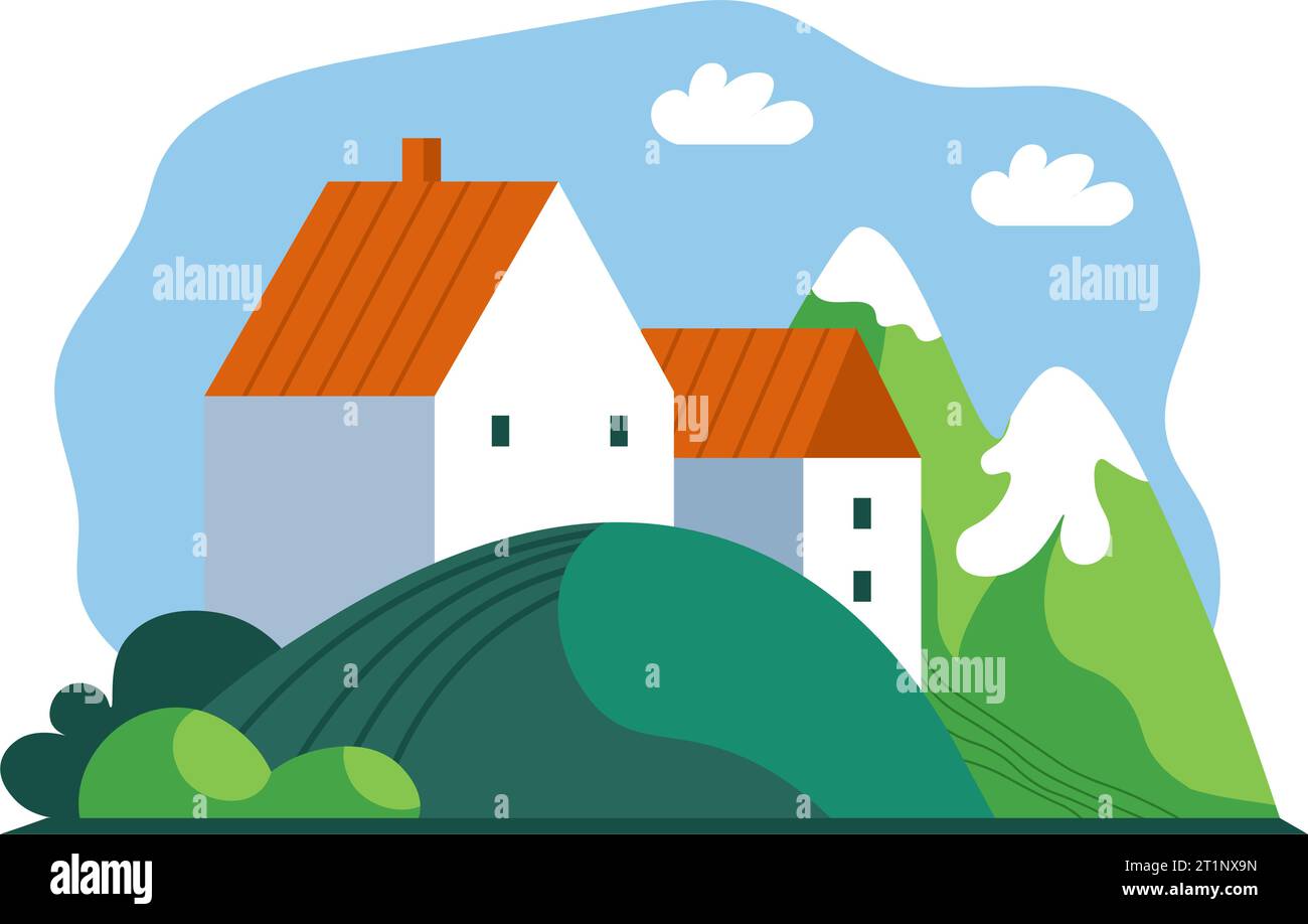 View rural village area Cut Out Stock Images & Pictures - Alamy