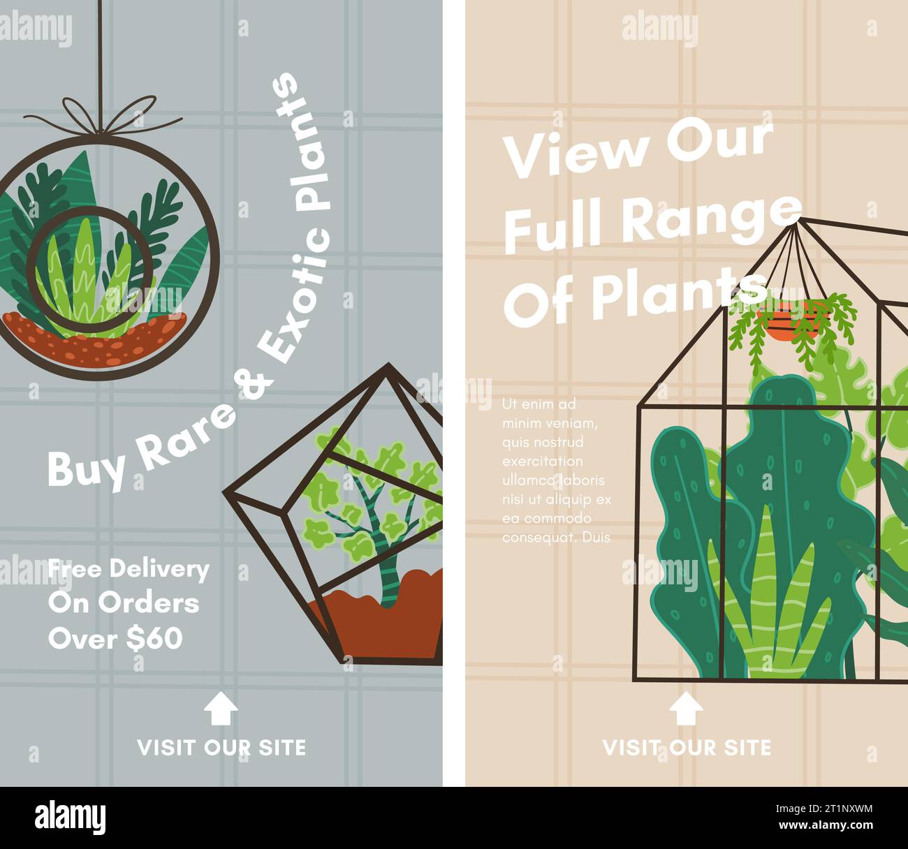 Buy your plants here Stock Vector Images - Alamy