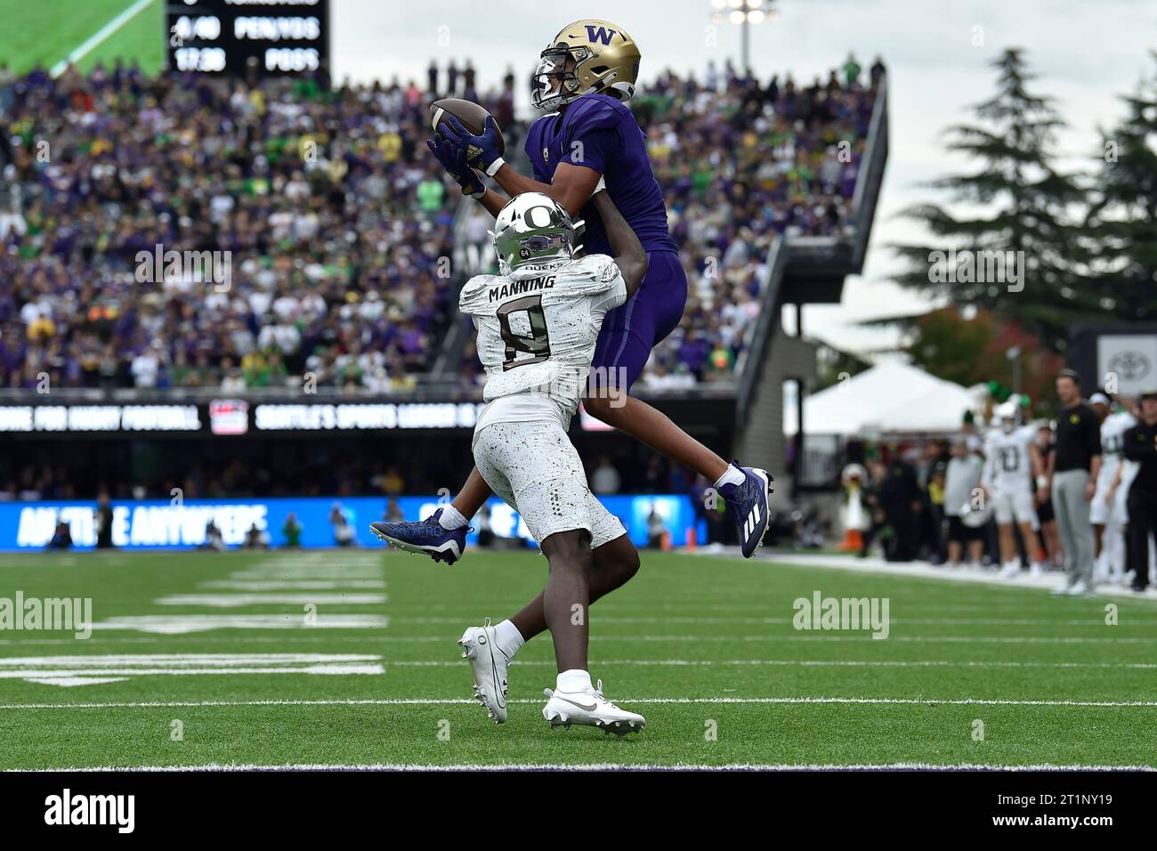 Seattle, WA, USA. 14th Oct, 2023. Washington Huskies wide receiver Rome ...