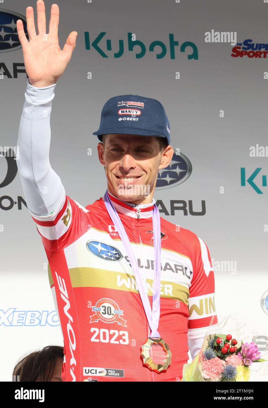 Utsunomiya, Japan. 15th Oct, 2023. Portuguese cyclist Rui Costa of Intermarche-Circus-Wanty ...