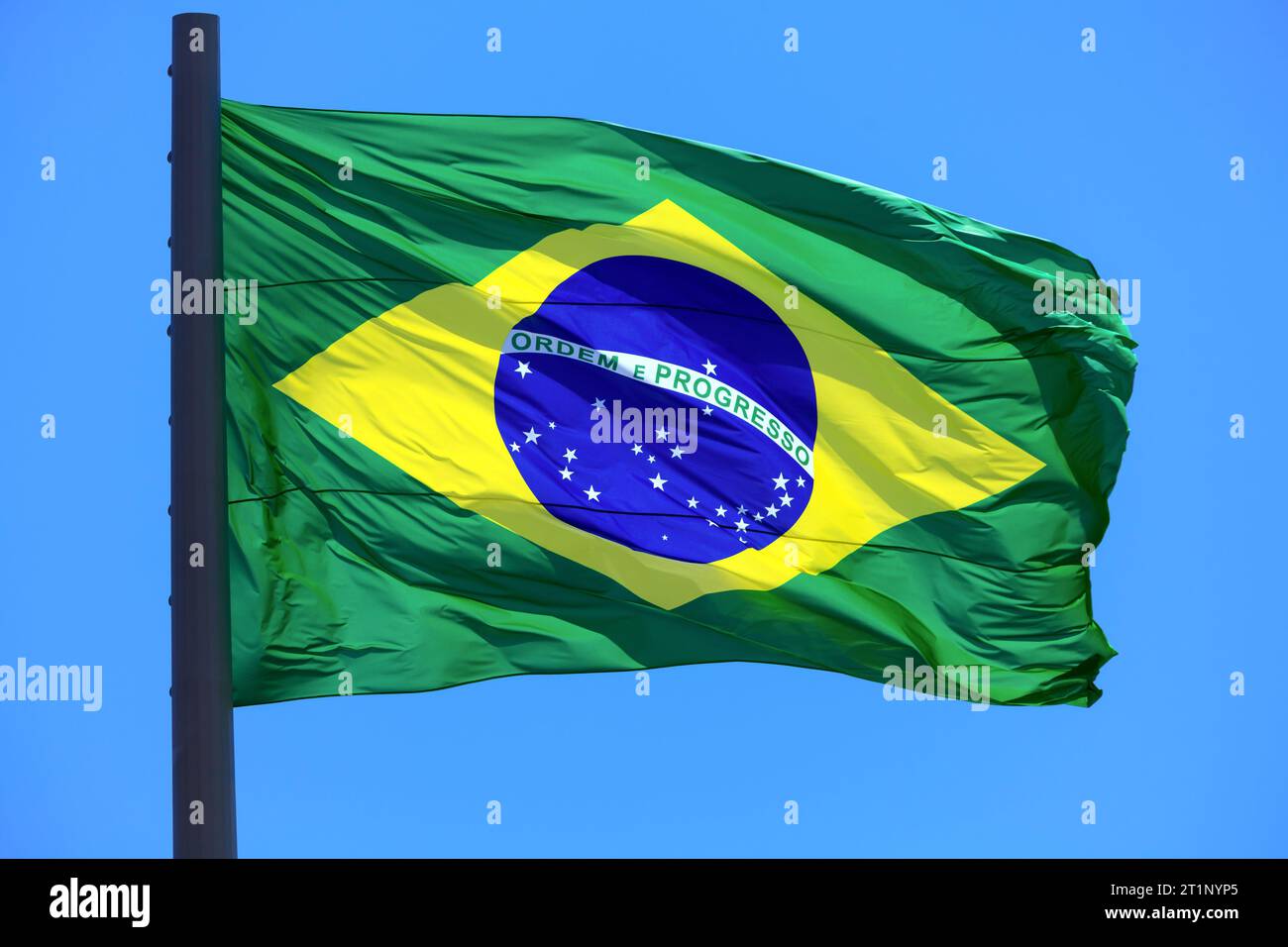 Brasil flag wavy fabric hi-res stock photography and images - Alamy