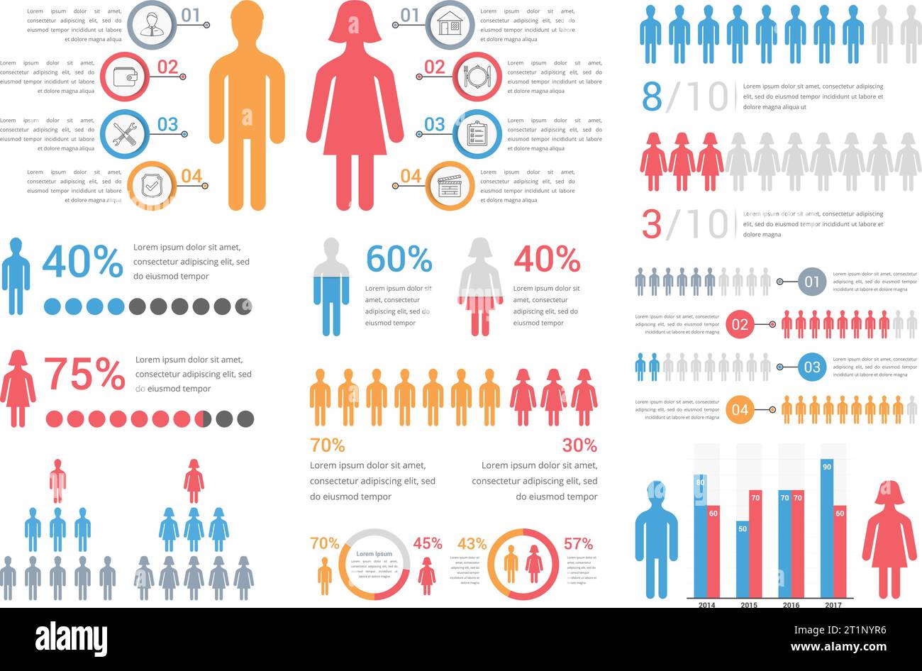 Human Infographics for reports and presentations, vector eps10 ...