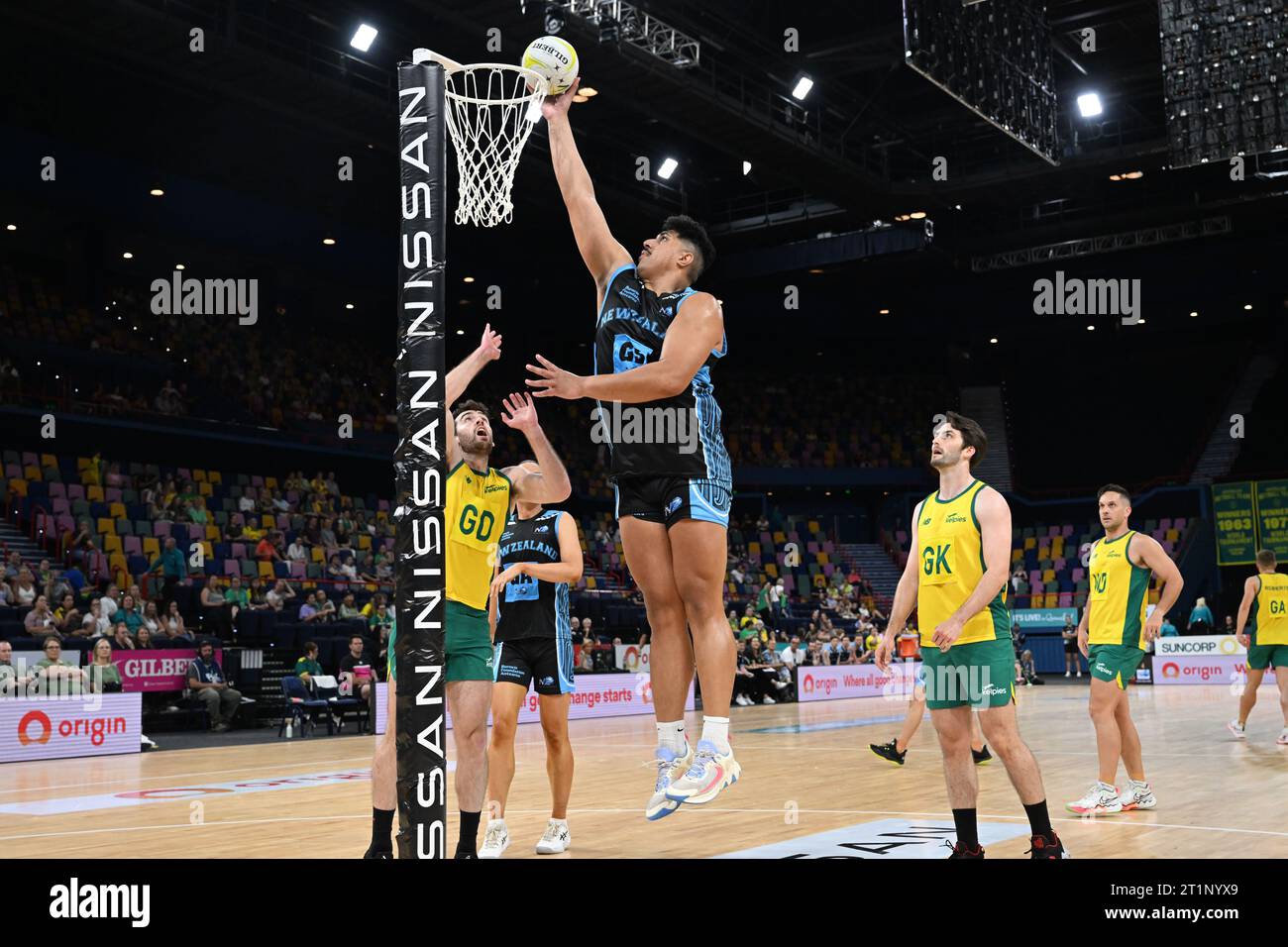 Brisbane, Australia. 15th Oct, 2023. Junior Levi (centre) of New ...
