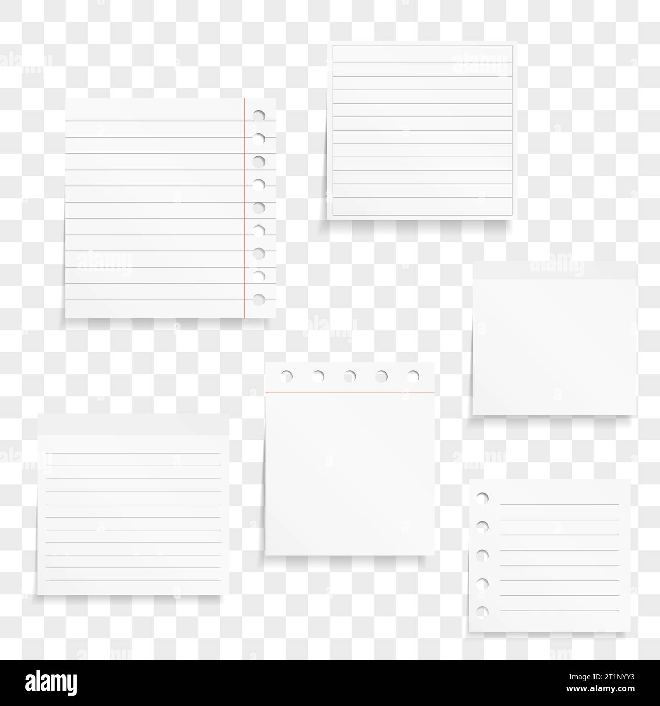 Blank white paper notes with shadows, vector eps10 illustration Stock ...