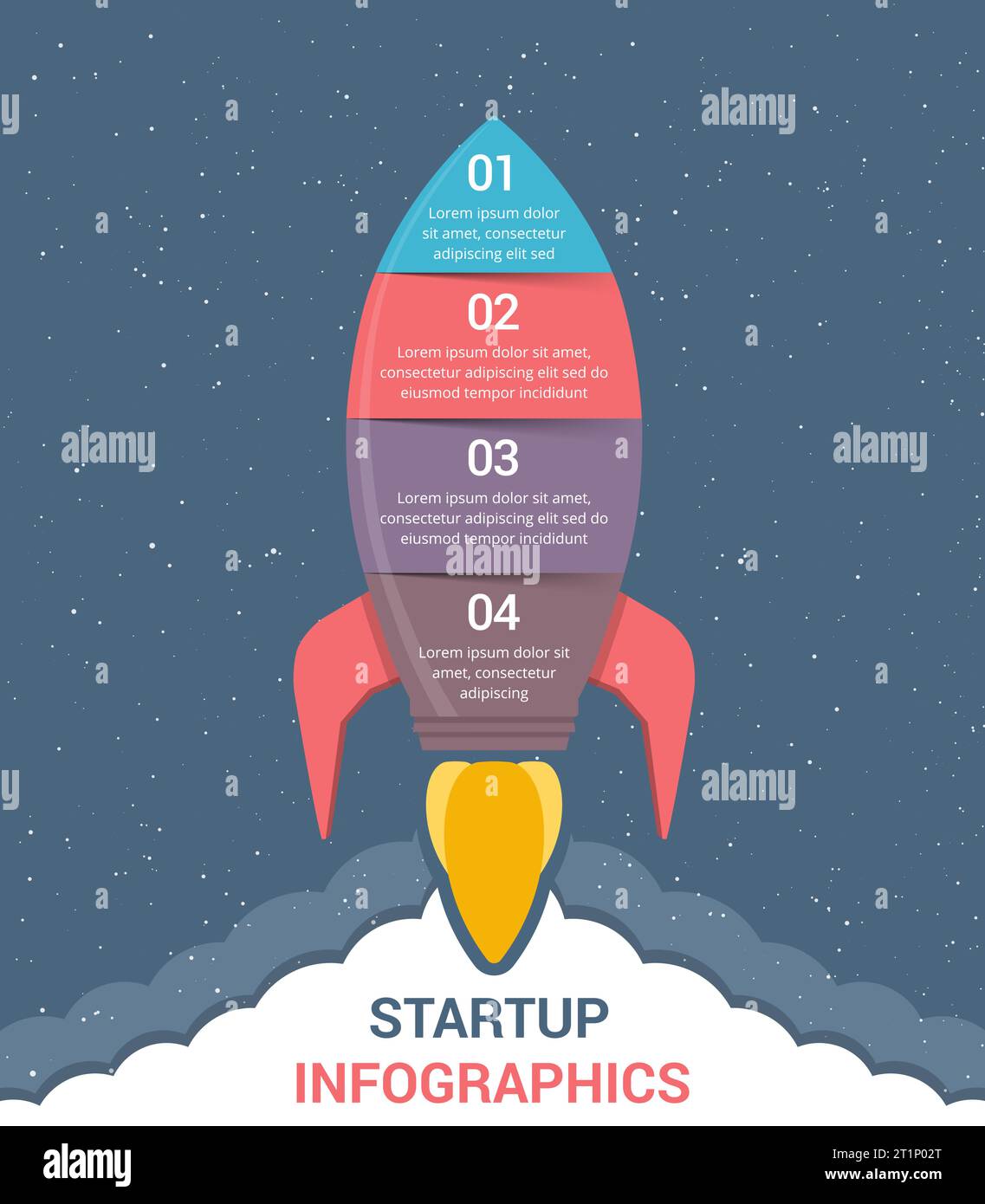 StartUp infographics with four steps, vector eps10 illustration Stock ...