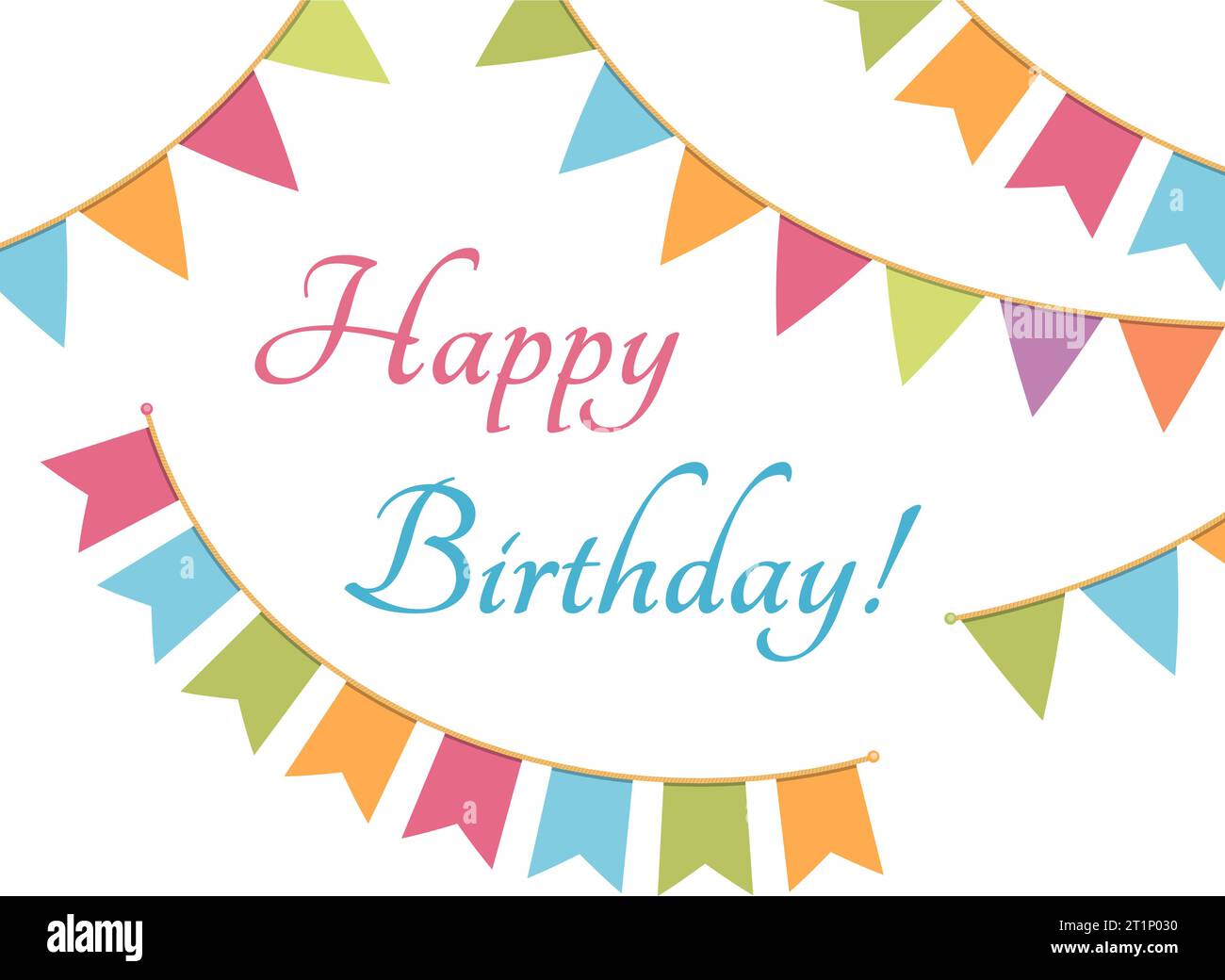 Birthday greetings with bunting, vector eps10 illustration Stock Vector ...