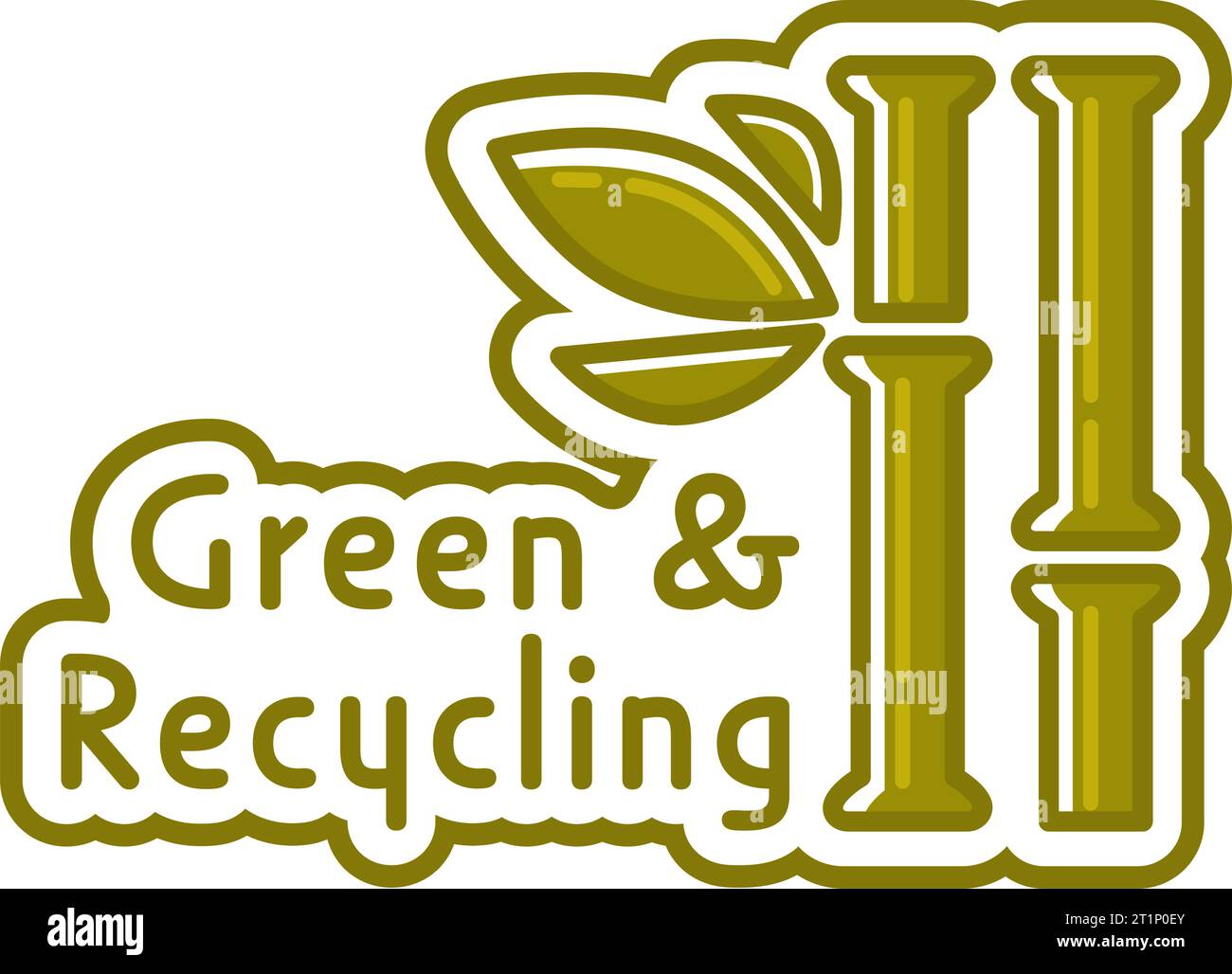 Green and recycling, bamboo products logo vector Stock Vector Image ...