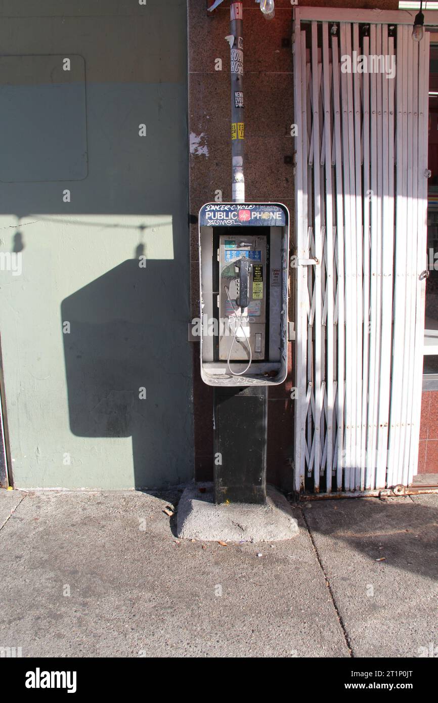 Old Fashioned Public Street Telephone Stock Photo - Alamy