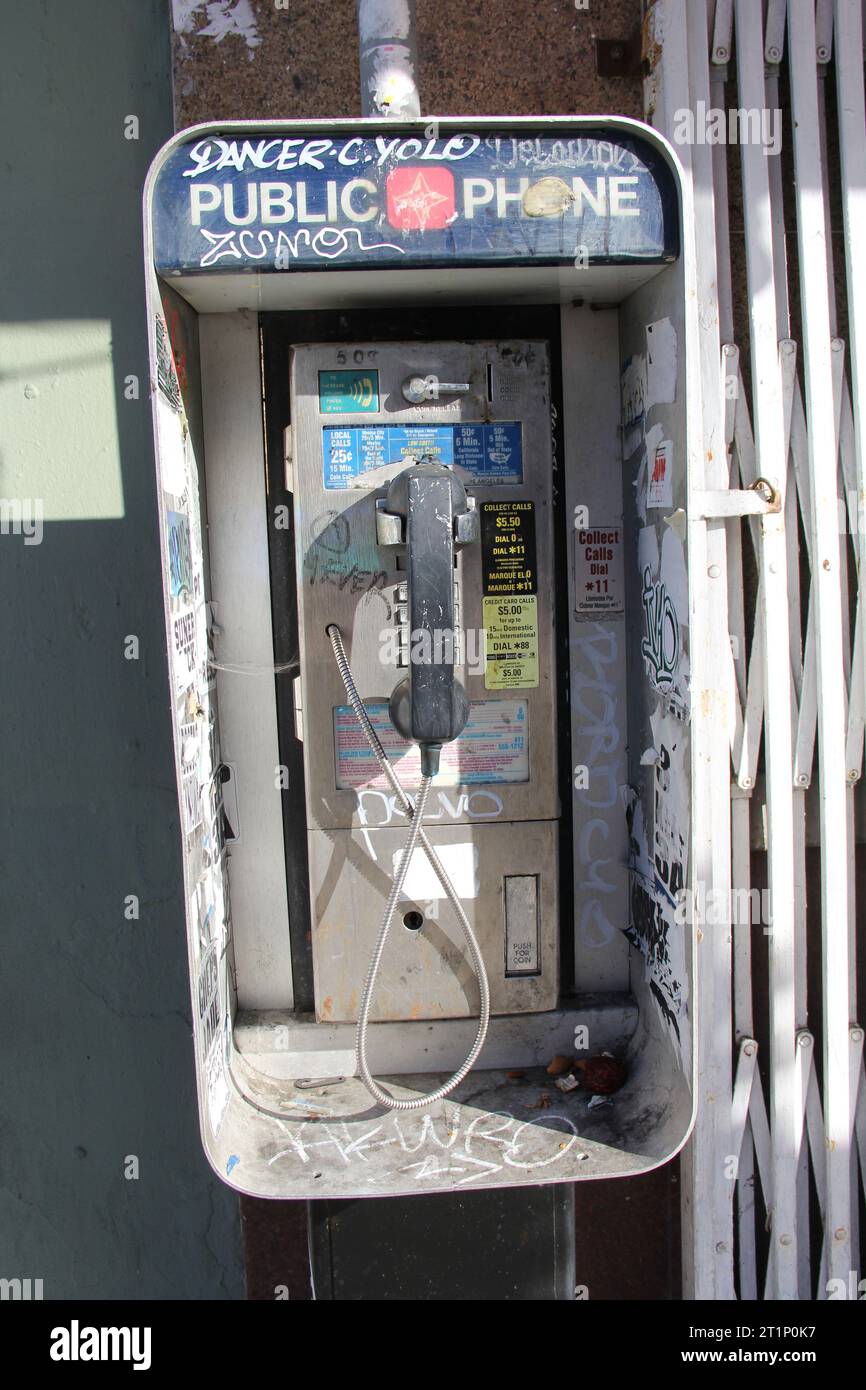 Old Fashioned Public Street Telephone Stock Photo - Alamy