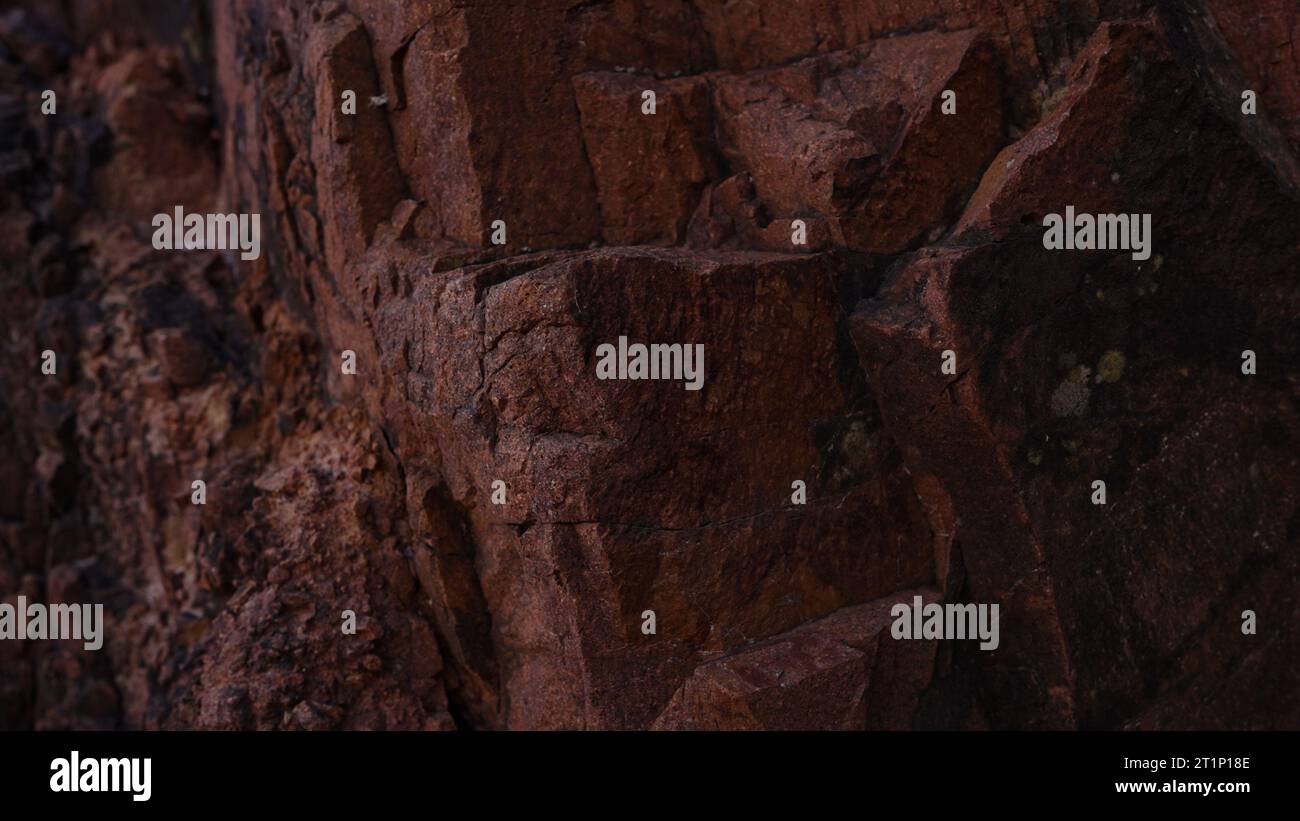 closeup shot of Saint Raphael red rocks, wide photo Stock Photo - Alamy