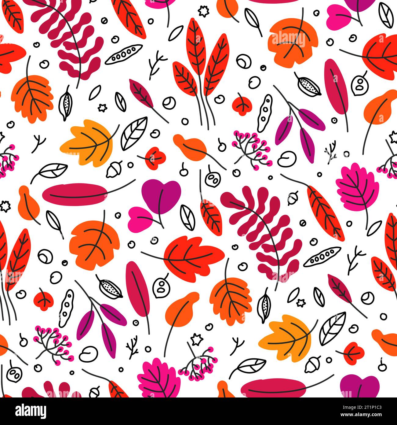 Foliage and leaves of autumn, fall leafage vector Stock Vector Image & Art - Alamy