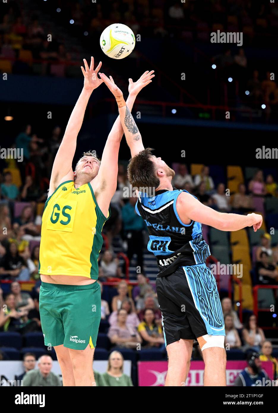 Brisbane, Australia. 15th Oct, 2023. Jerome Gillbard (left) of ...