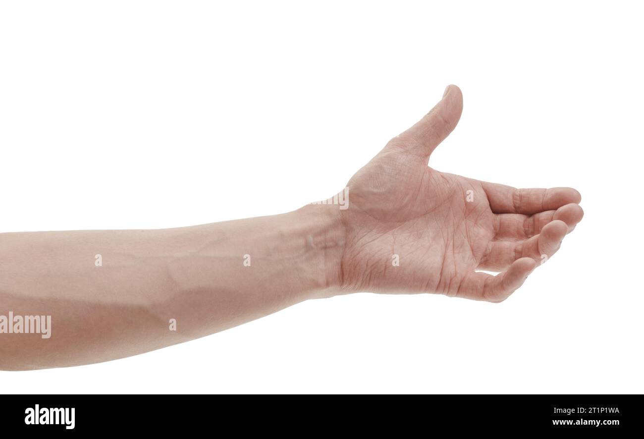 Man hand to grab something isolated on white background, photo for ...