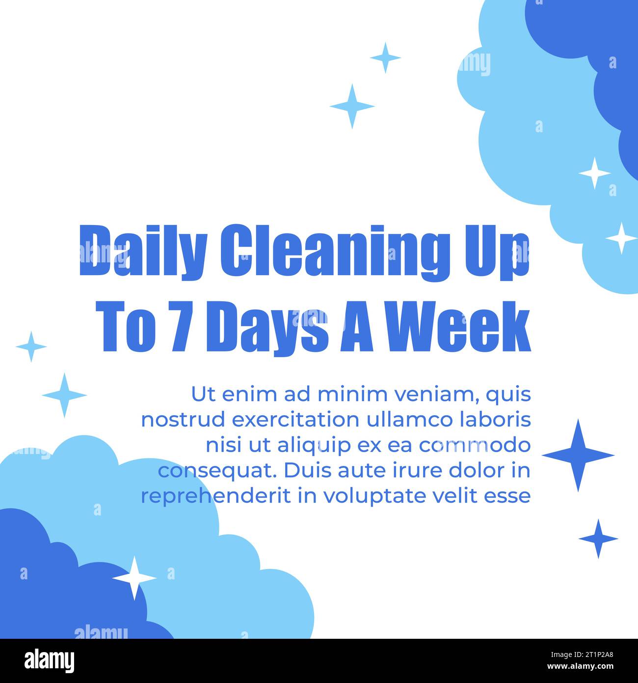 Daily cleaning up to 7 days week, promo banner Stock Vector Image & Art ...