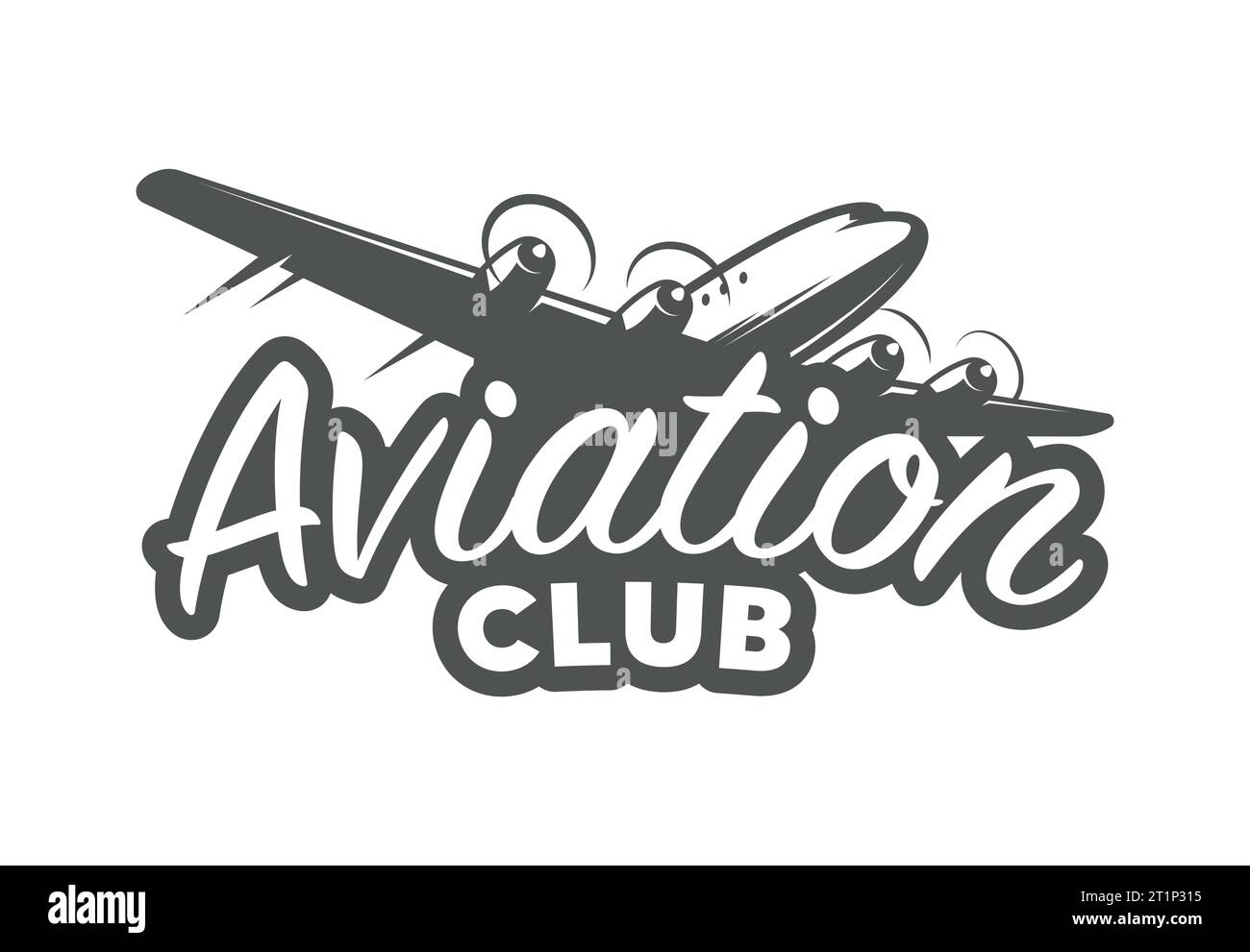 Aviation Club, retro label, logo, badge Stock Vector Image & Art - Alamy