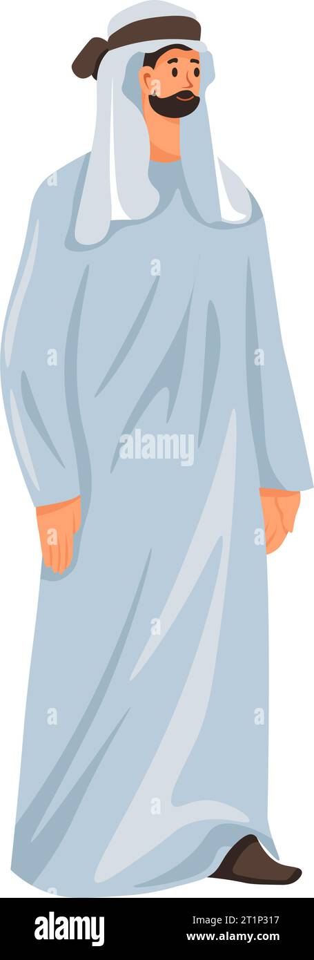 Traditional clothes of man of the Arab Emirates Stock Vector Image ...