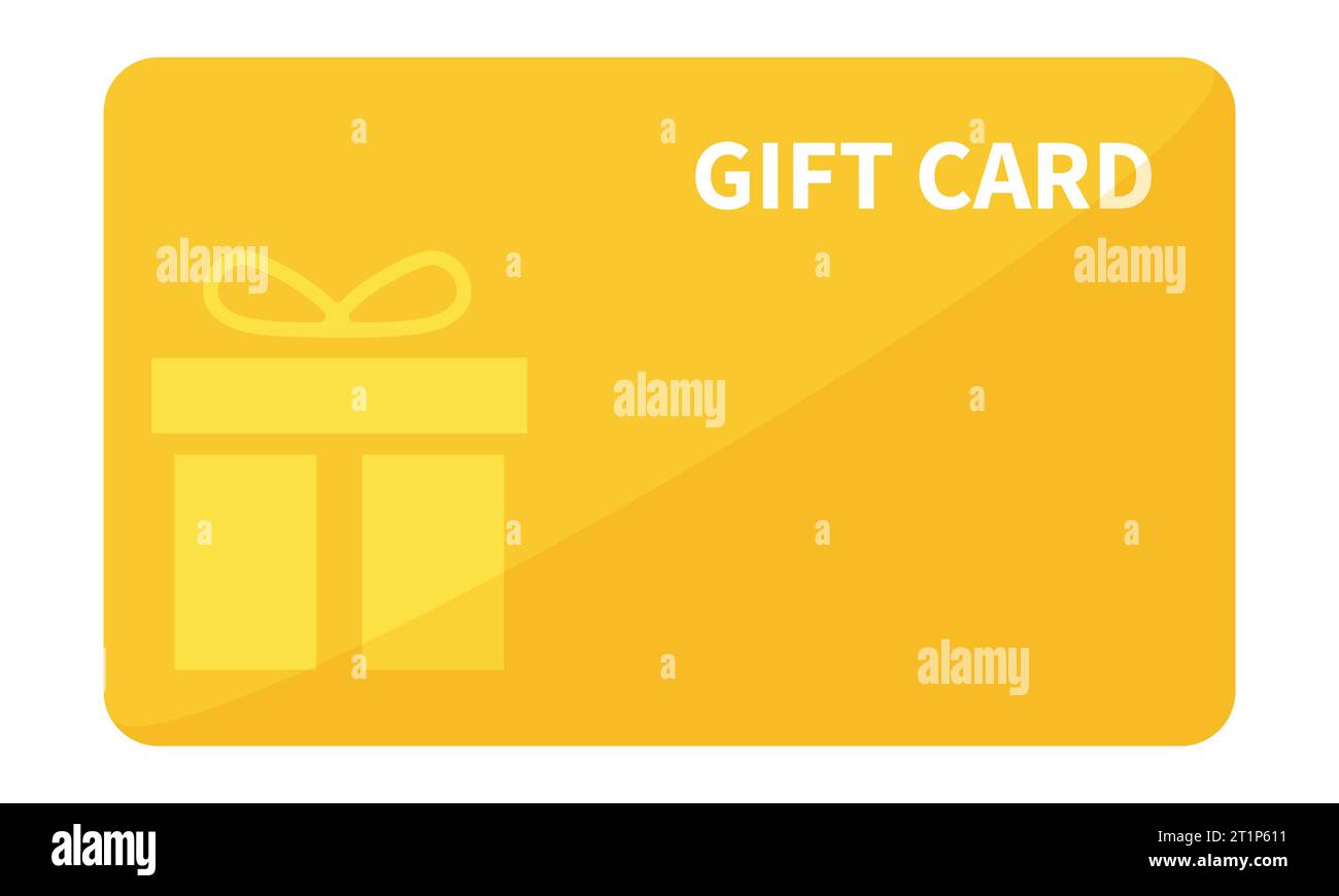 Gift card. Vector illustration isolated on white background Stock ...