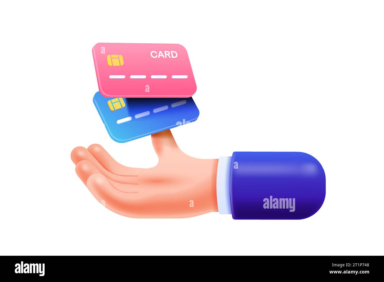 Credit card icon symbol 3d Cut Out Stock Images & Pictures - Alamy