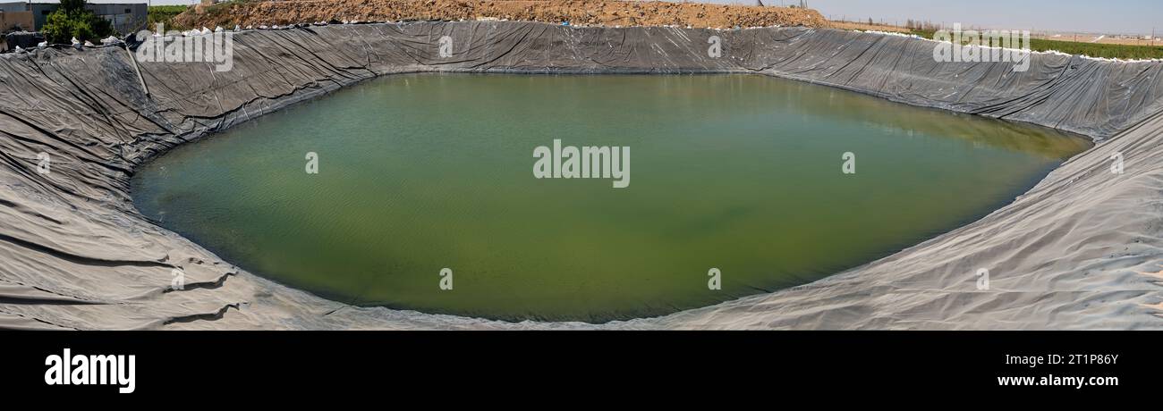 Plastic Farm pond Stock Photo - Alamy