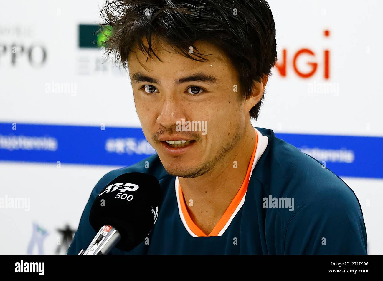 Tokyo, Japan. 15th Oct, 2023. Japanese professional tennis player Taro ...