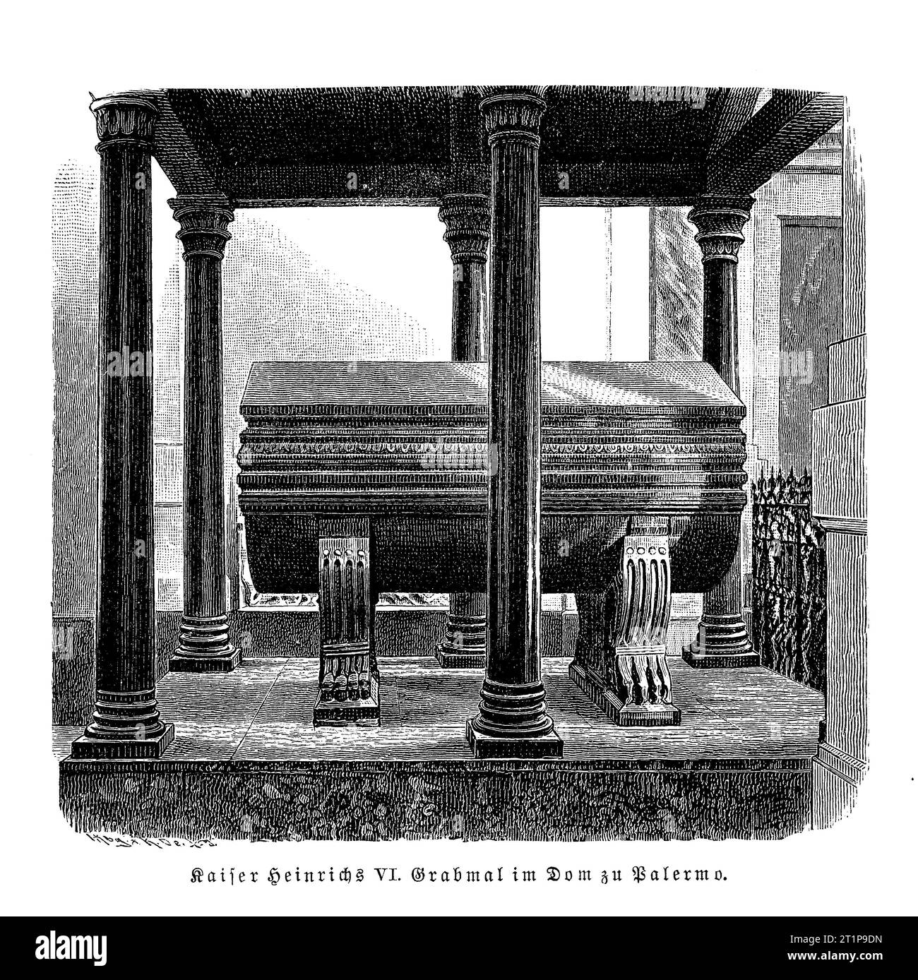 Tomb of Henry VI Holy Roman Emperor in the cathedral of Palermo, Sicily ...