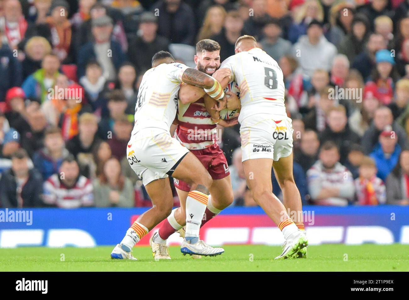 Toby King #3 of Wigan Warriors during the Betfred Super League Grand ...