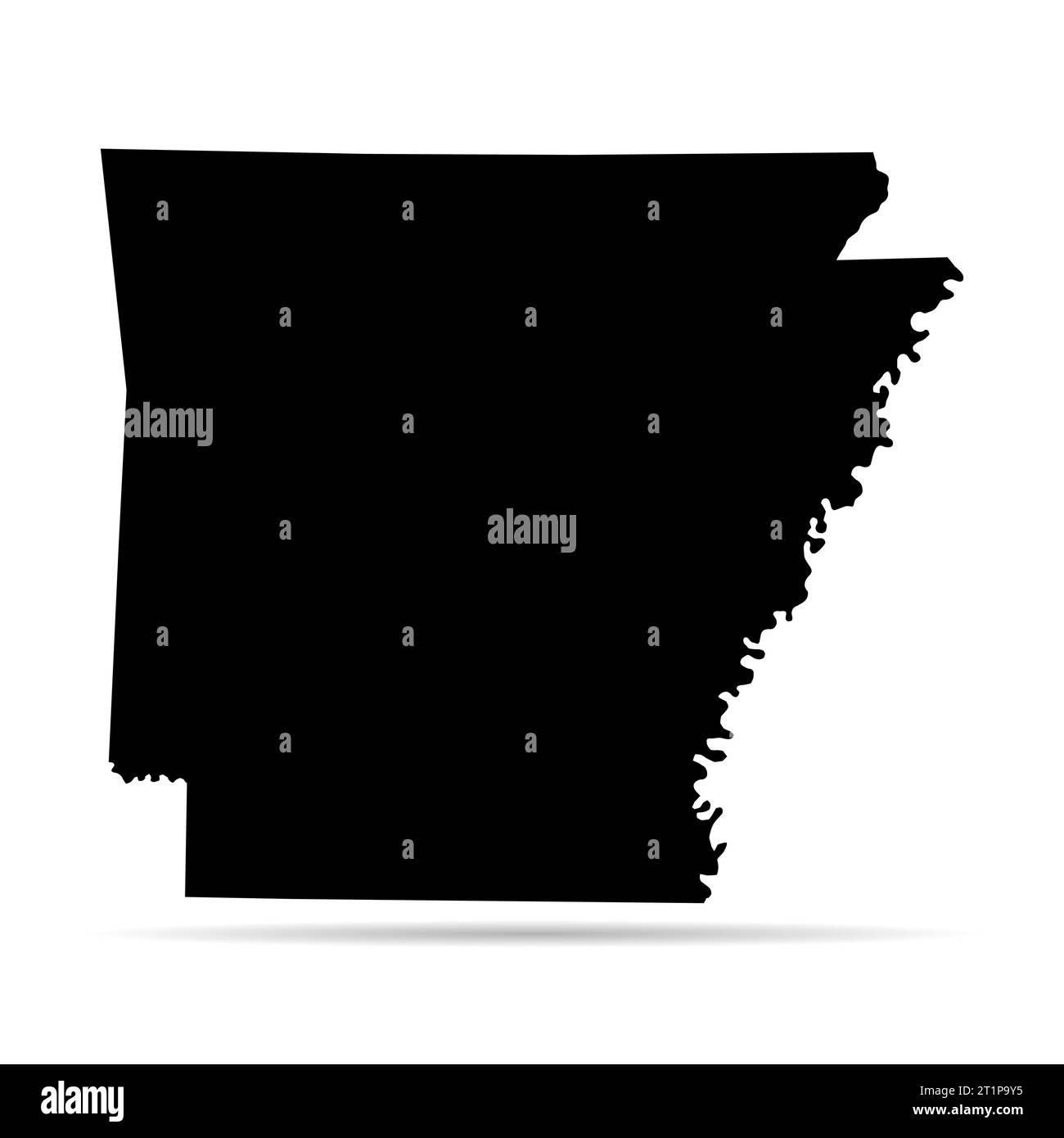 Arkansas map shape, united states of america. Flat concept icon symbol ...