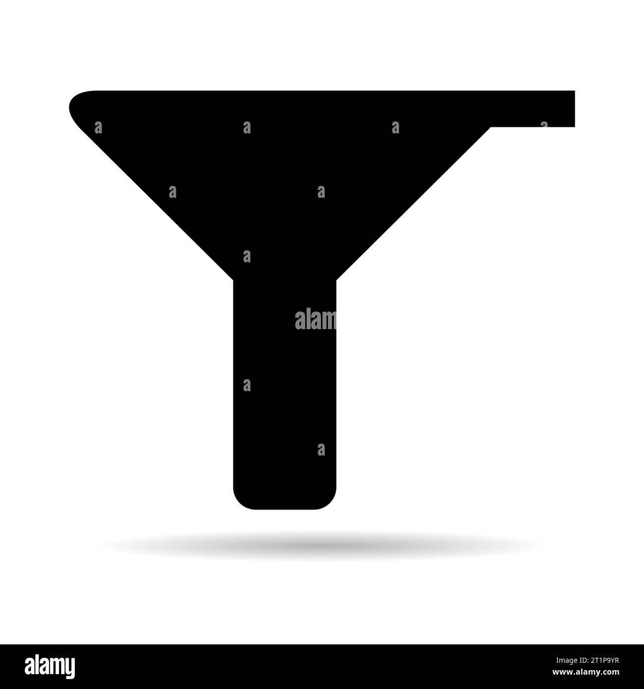 Filter button web shape shadow icon, filtering symbol, funnel sign ...