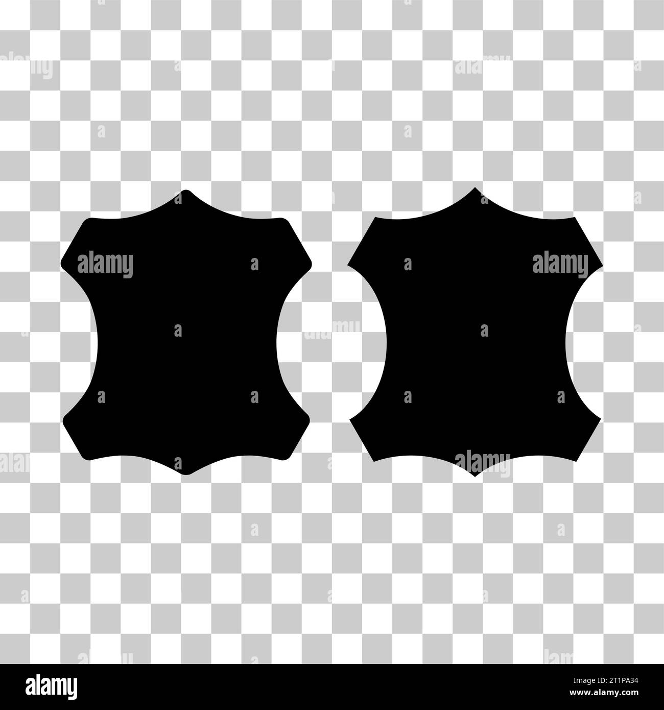Set of Leather skin fashion icon, animal material graphic sign, texture ...