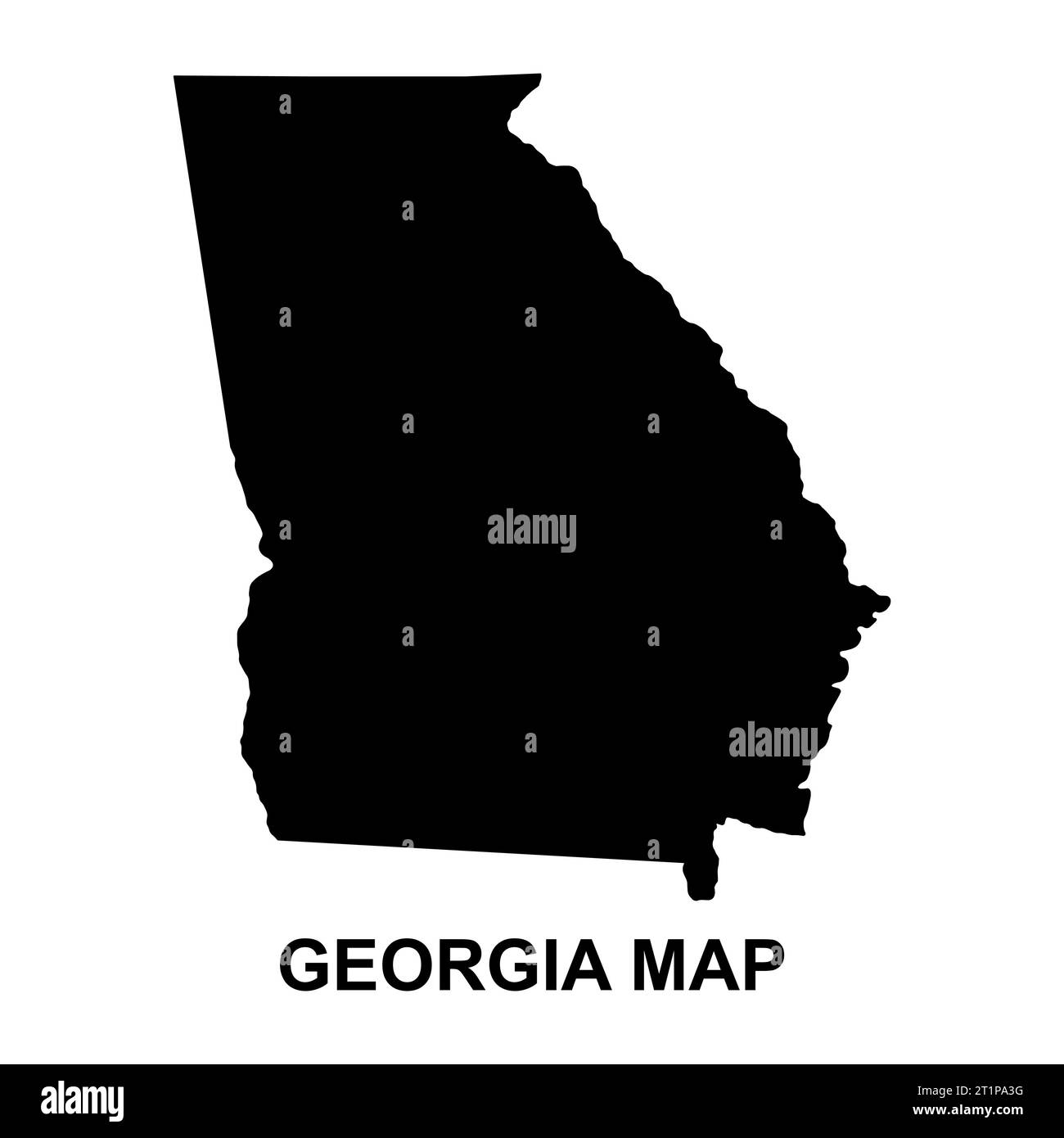 Georgia map shape, united states of america. Flat concept icon symbol ...