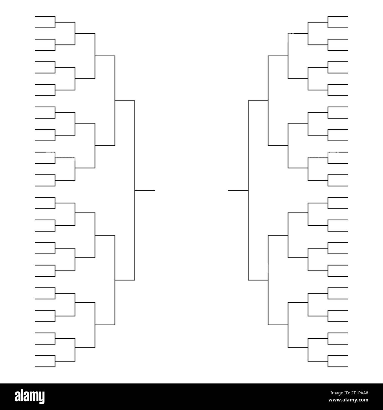 Set of Bracket sport tournament, blank elimination event sign, playoff ...